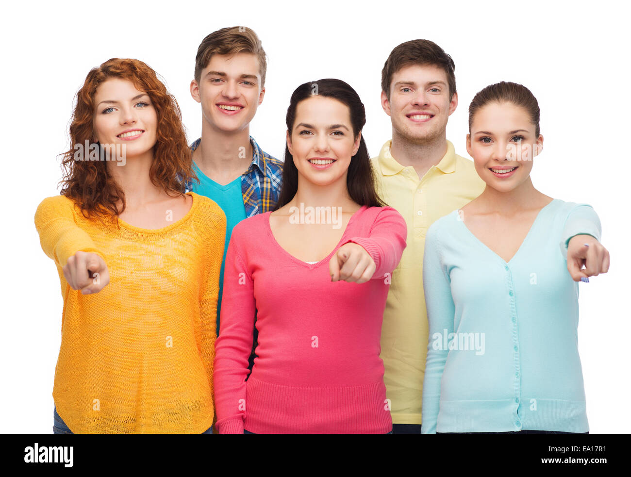 group of smiling teenagers Stock Photo - Alamy