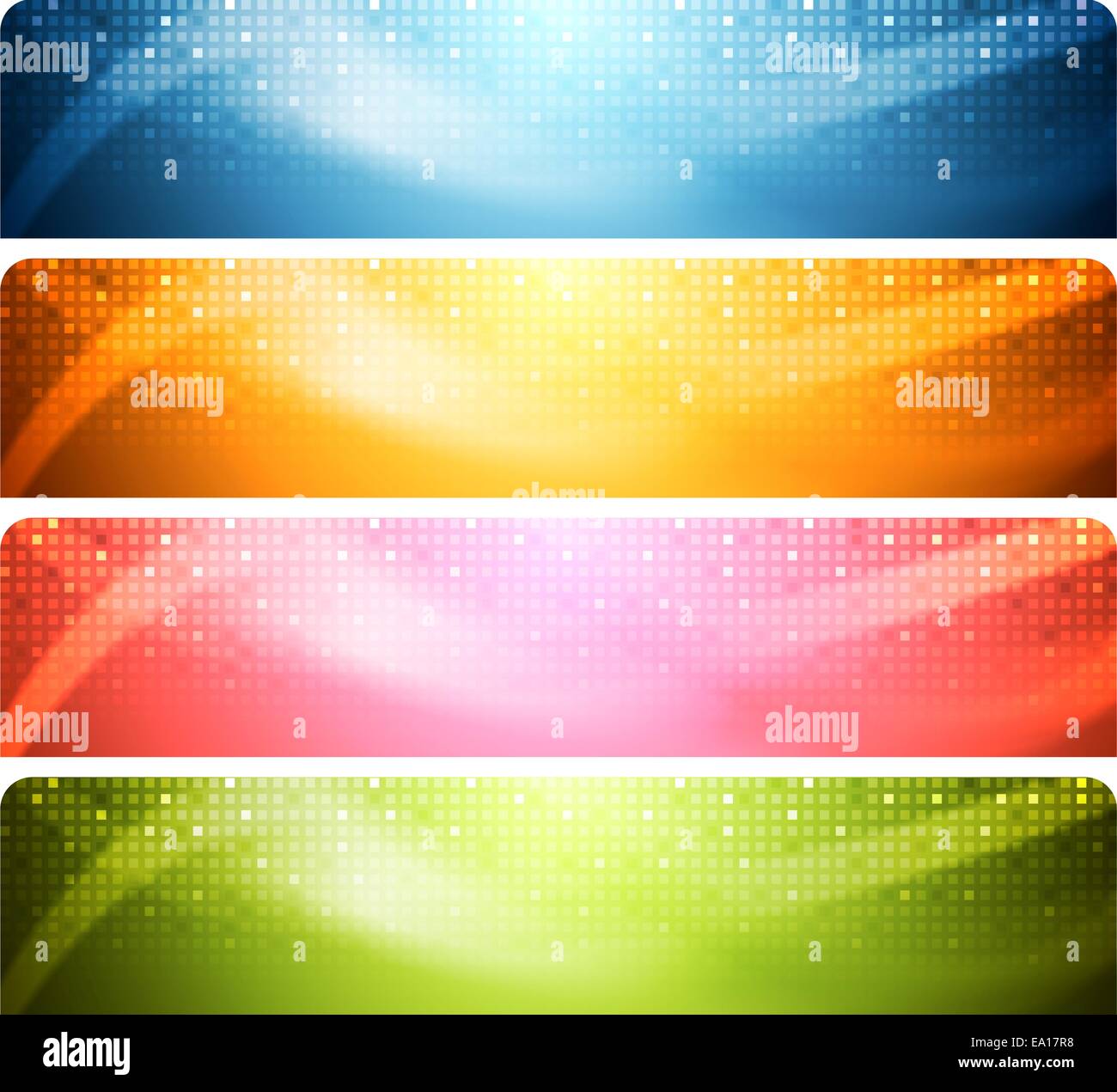 Colorful banners tech template Stock Photo - Alamy