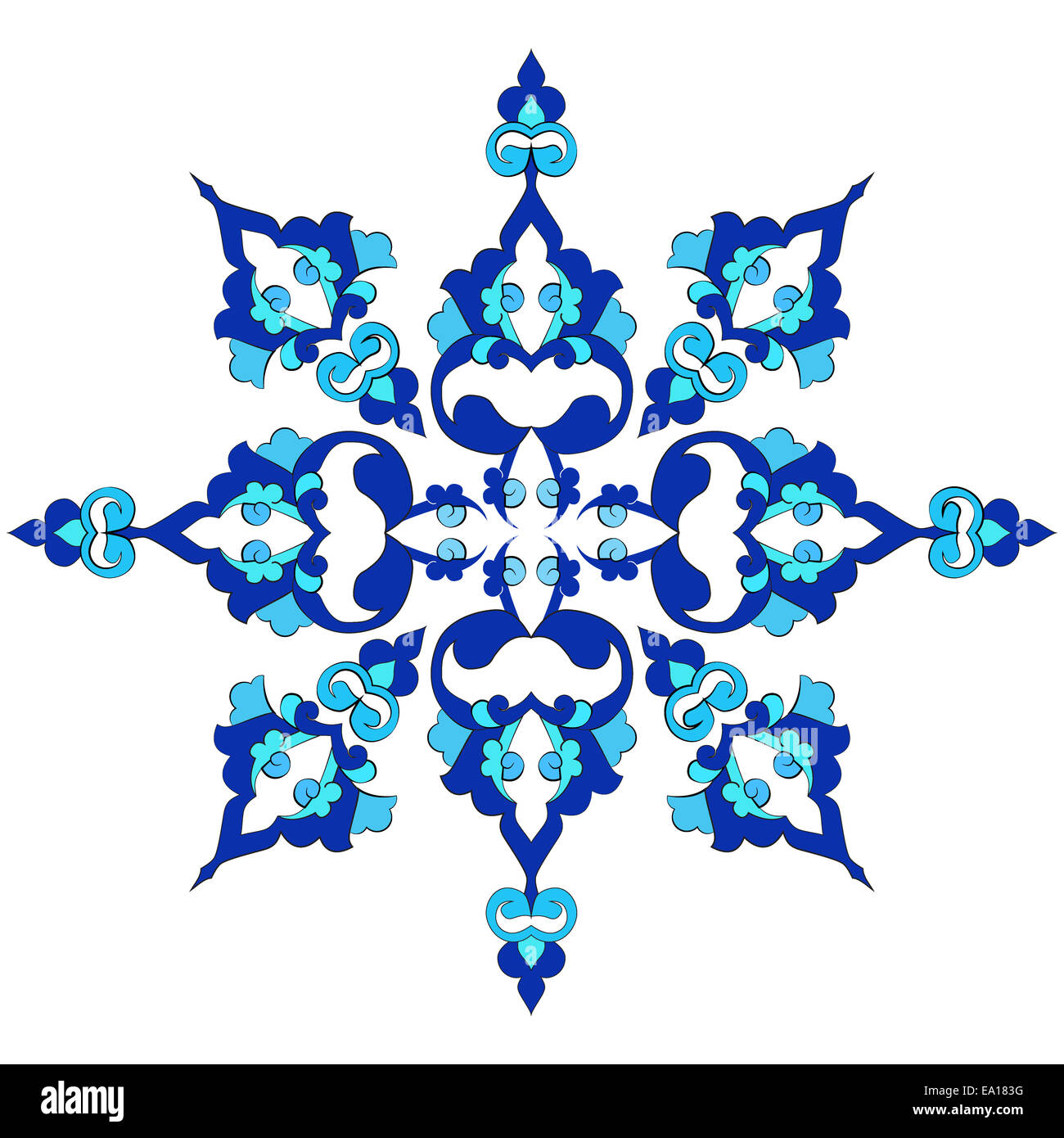 blue oriental ottoman design twenty-nine Stock Photo - Alamy