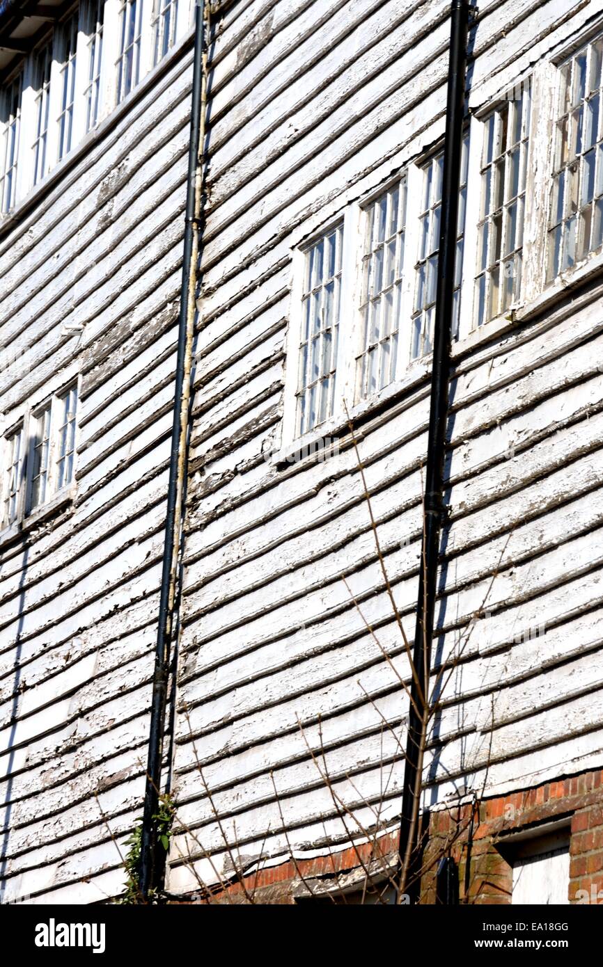 white wooden building Stock Photo - Alamy