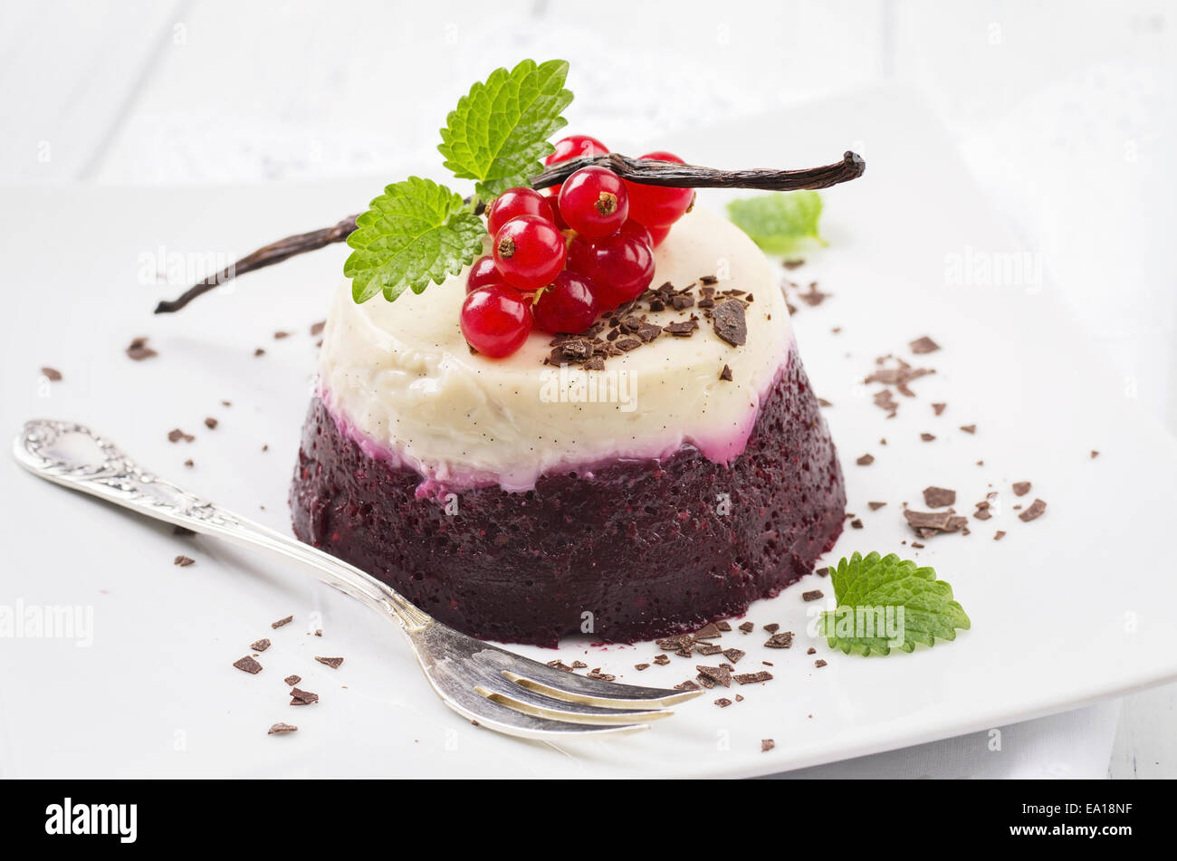 red currant dessert Stock Photo - Alamy