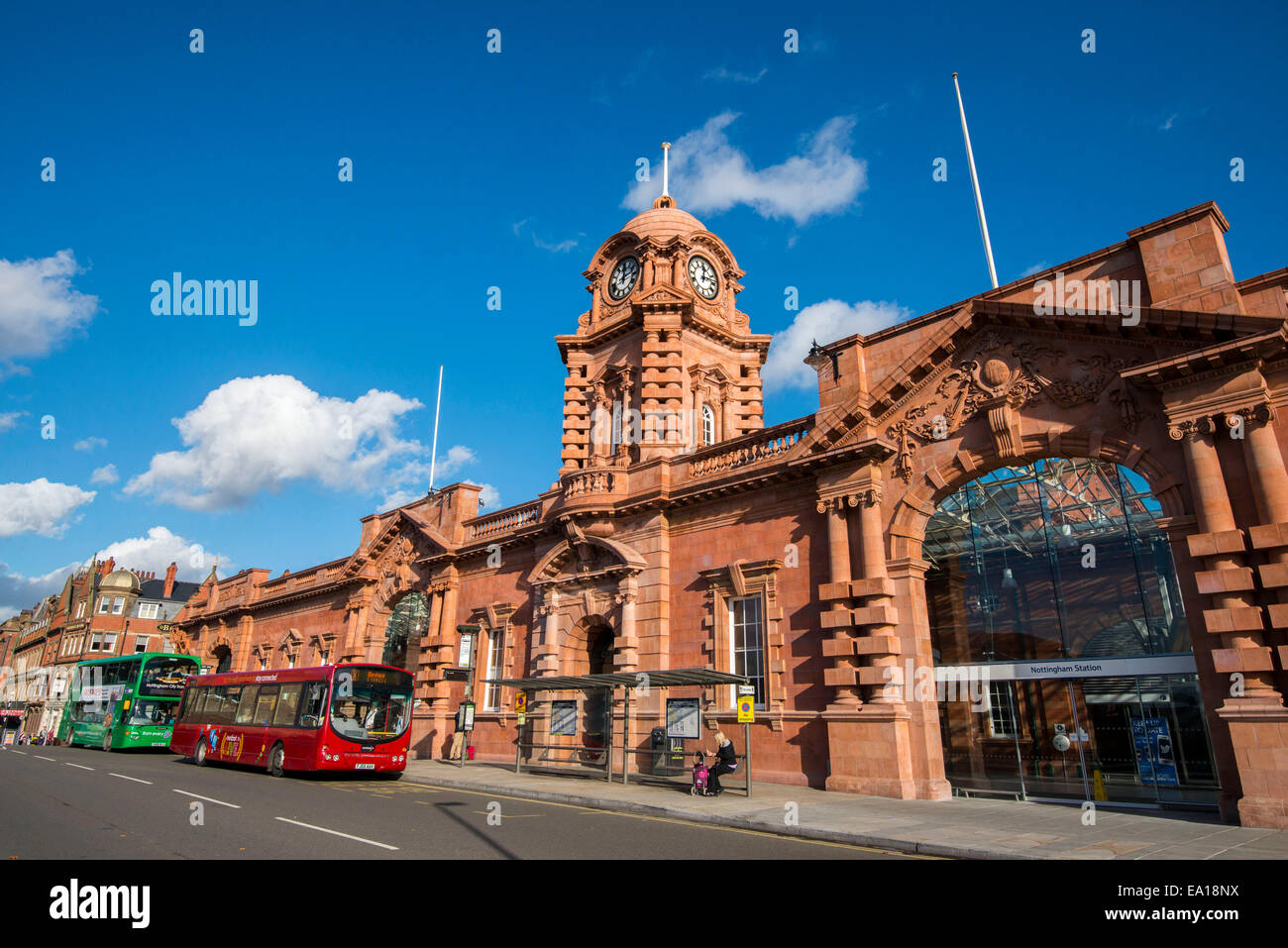 The newly refurbished train station in Nottingham City, England UK ...