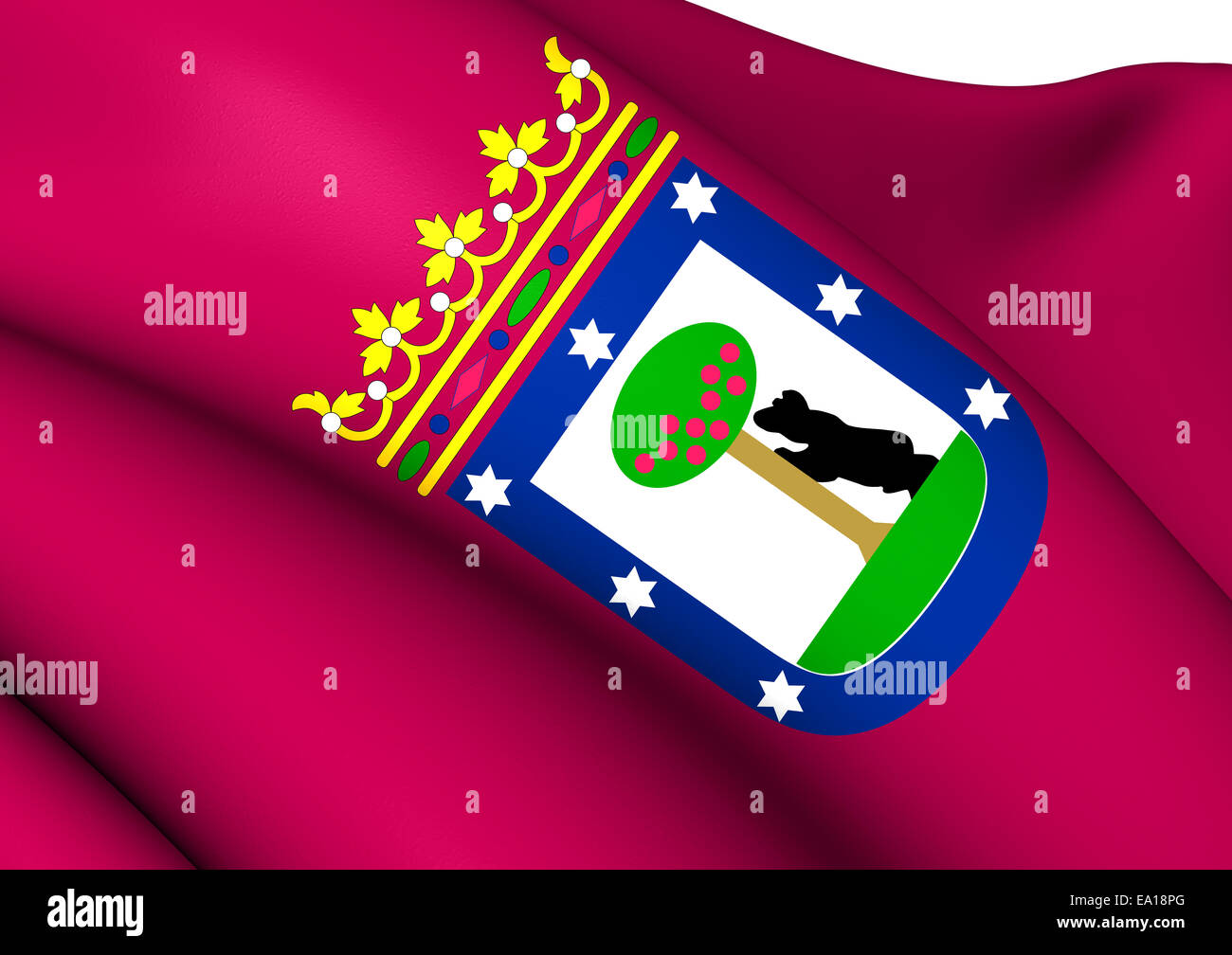 Flag of Madrid Stock Photo - Alamy