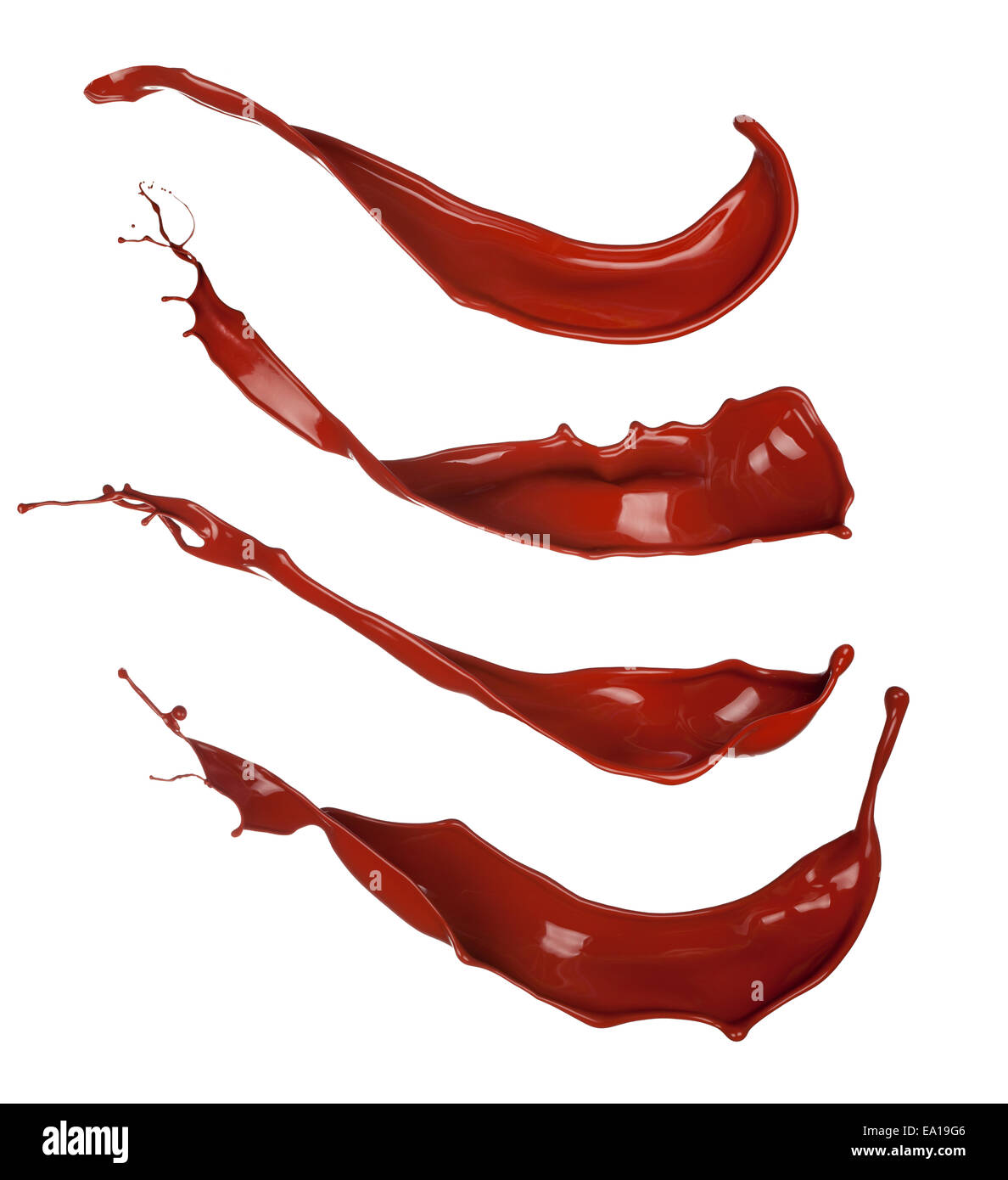 Isolated shots of chocolate splashes on white background Stock Photo ...