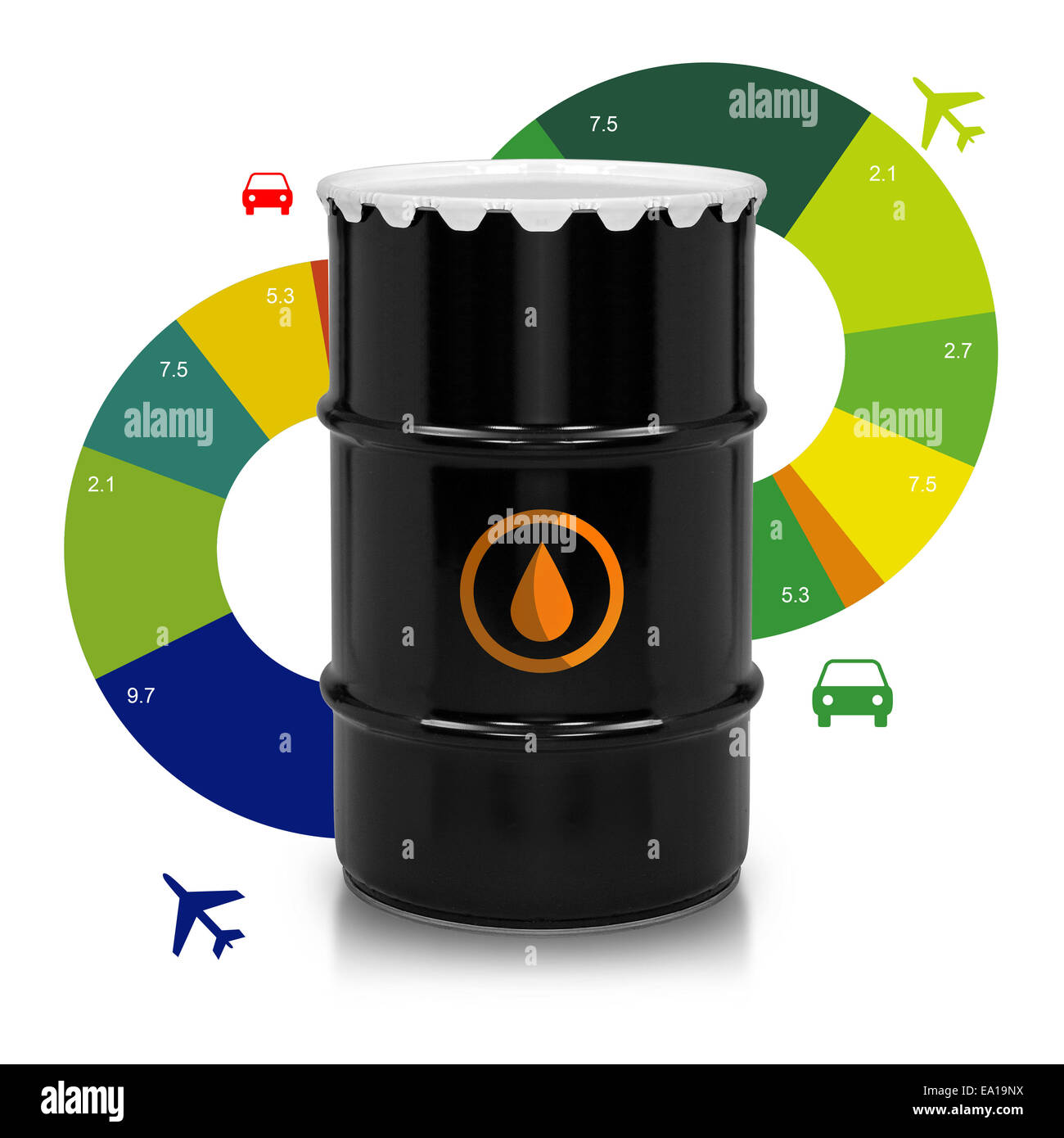 Oil barrel stack Cut Out Stock Images & Pictures - Alamy