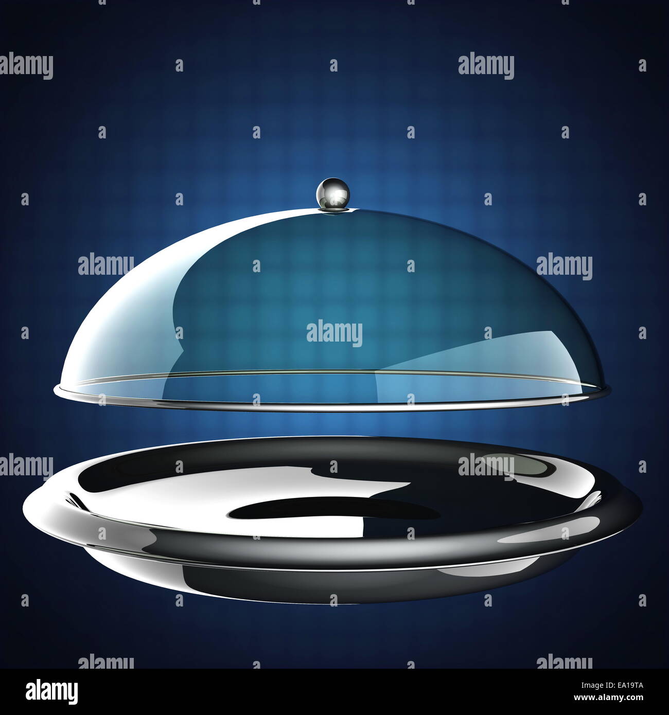 Serving tray silver gourmet cloche hi-res stock photography and images ...