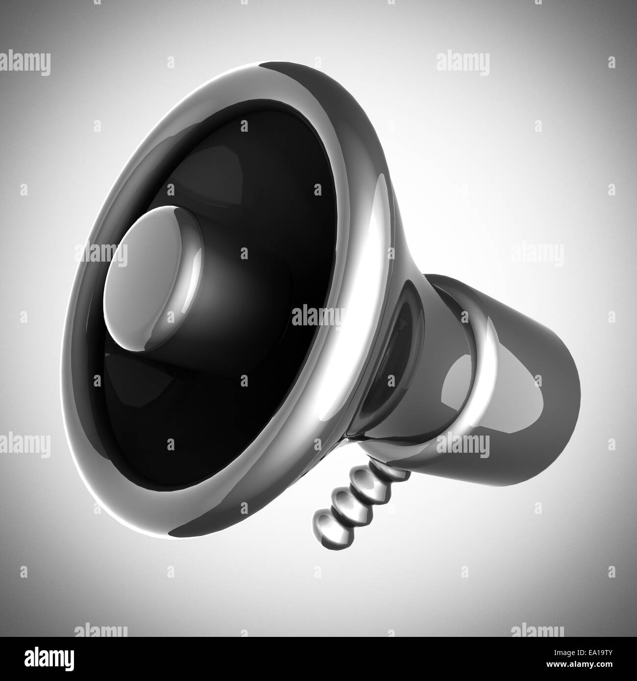 metallic cartoon megaphone Stock Photo - Alamy
