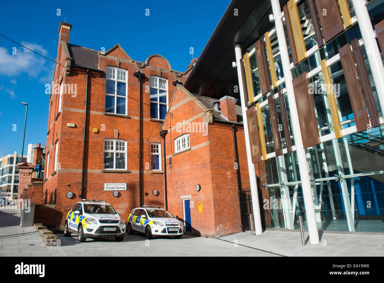 The British Transport Police at the Railway Station in Nottingham City ...
