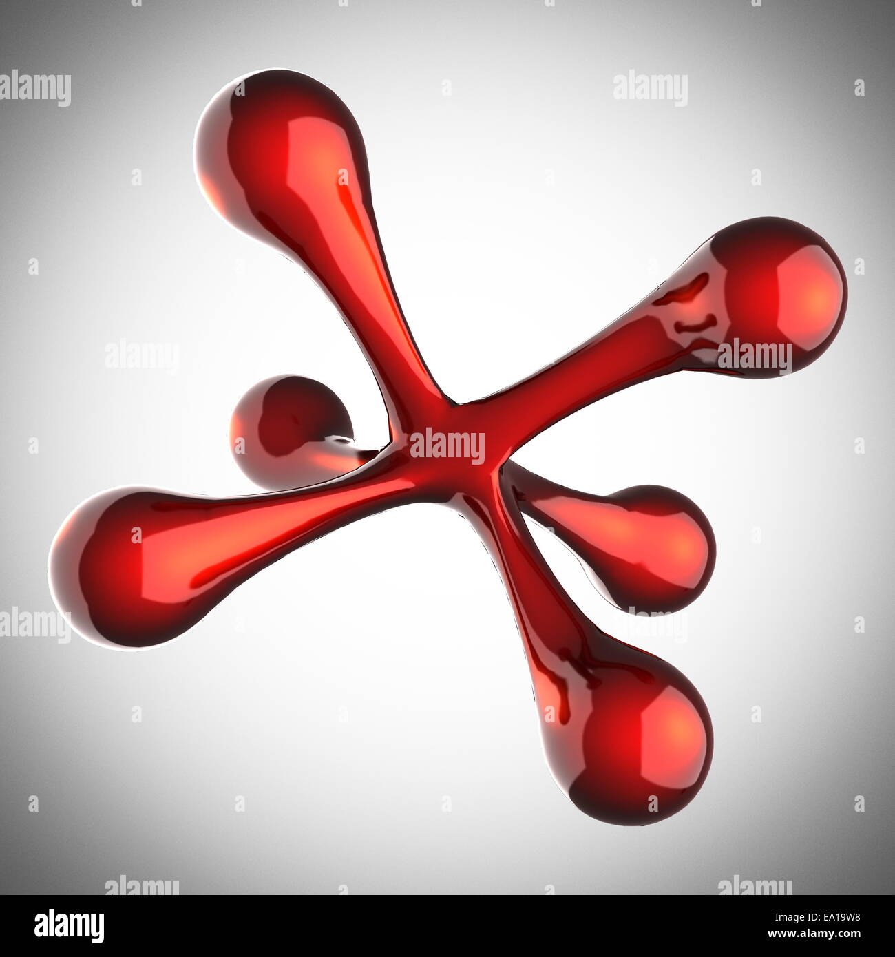 Atom model on gray background Stock Photo - Alamy