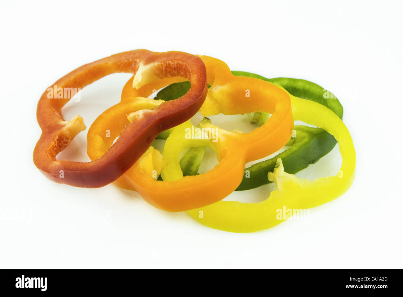 slices of colorful sweet bell pepper Stock Photo - Alamy