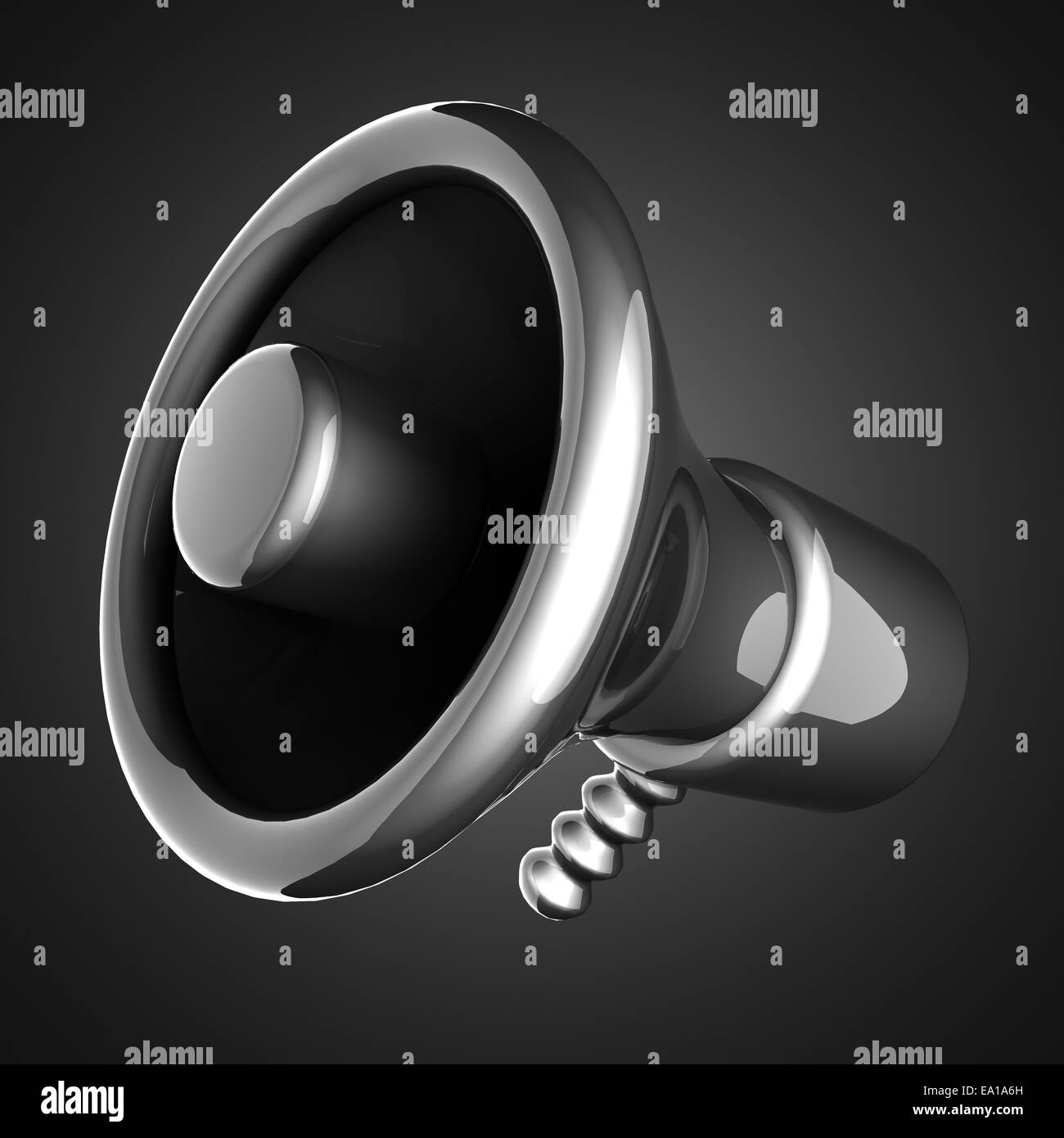 metallic cartoon megaphone Stock Photo - Alamy