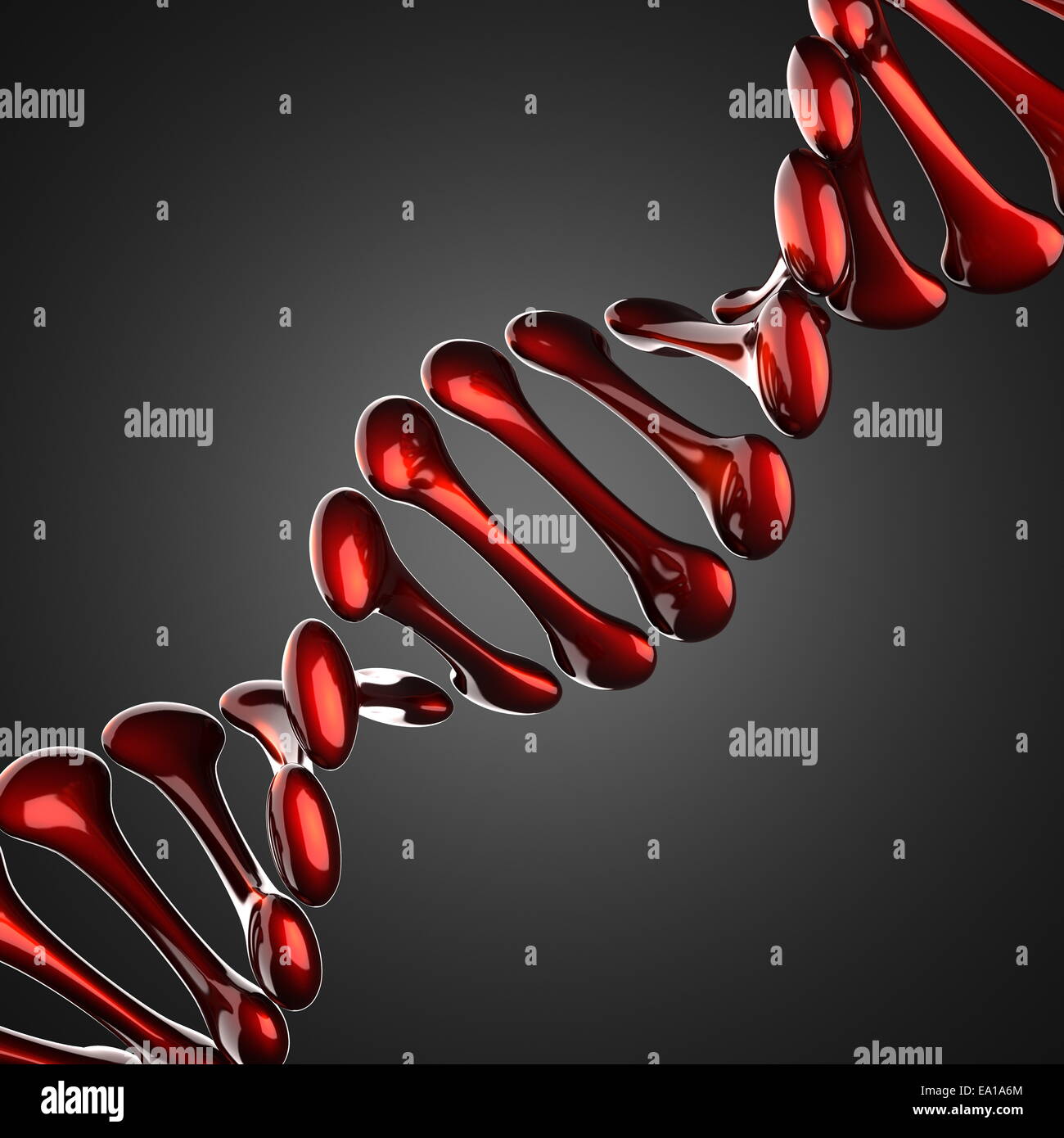 DNA model on gray background Stock Photo - Alamy