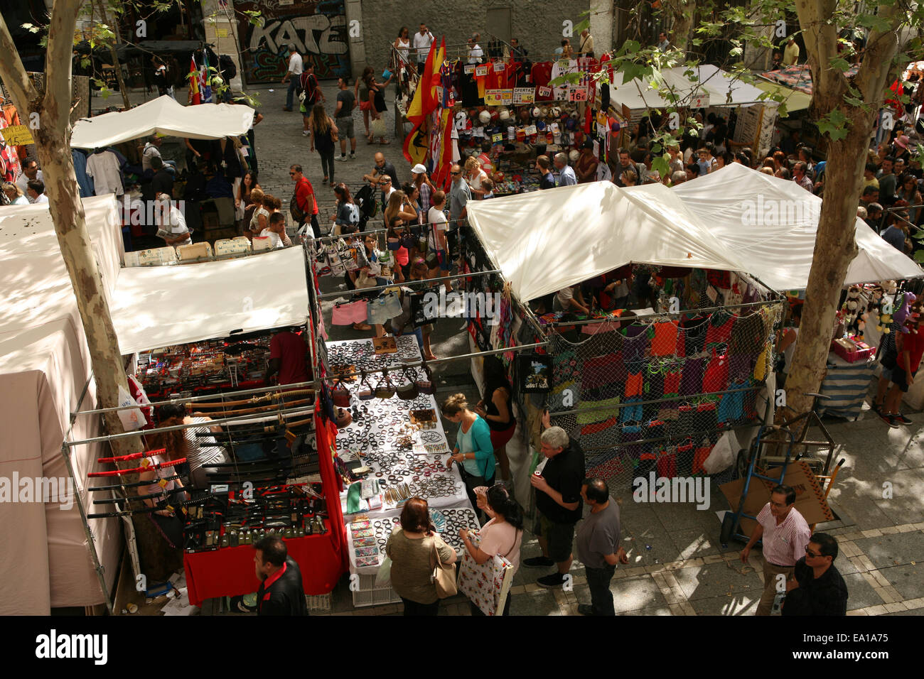 El Rastro Madrid Spain Stock Photo - Alamy
