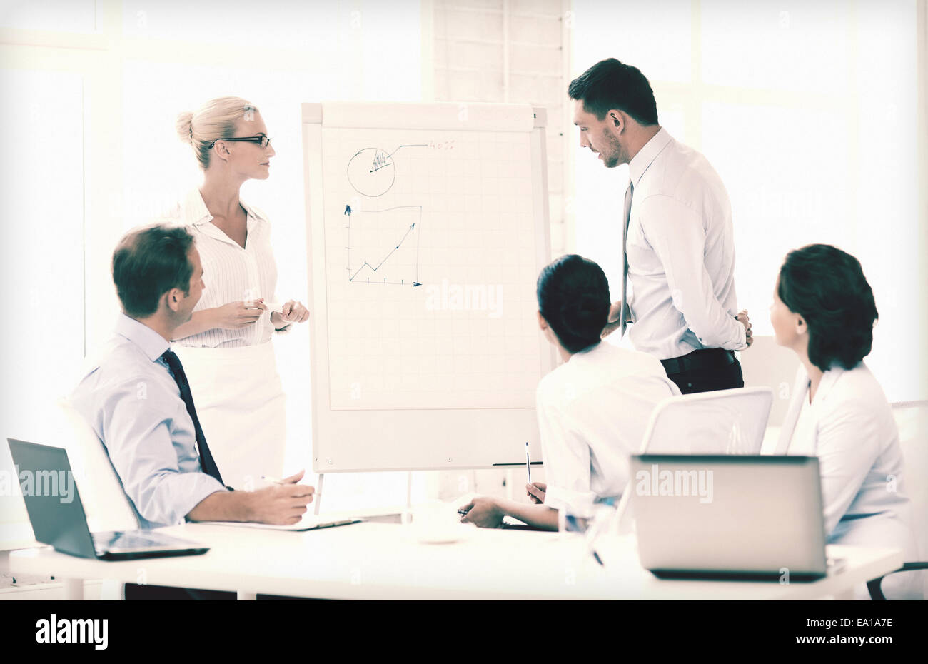 business team discussing something in office Stock Photo - Alamy