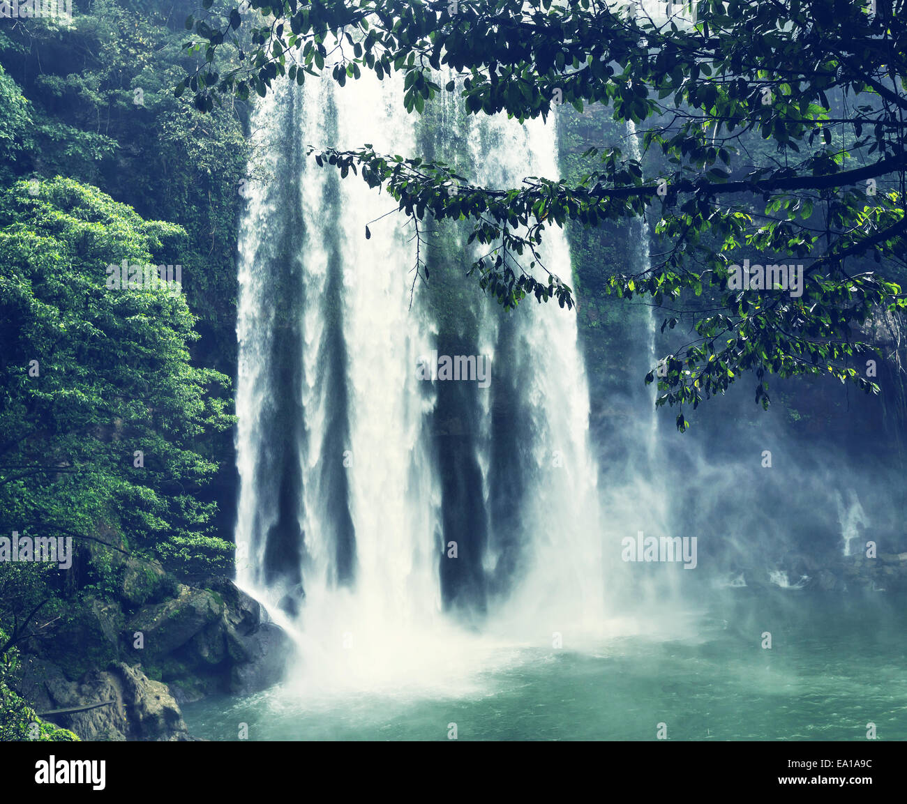 Waterfall in Mexico Stock Photo - Alamy