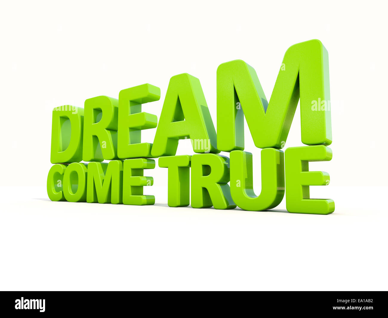 3d phrase dream come true Stock Photo - Alamy