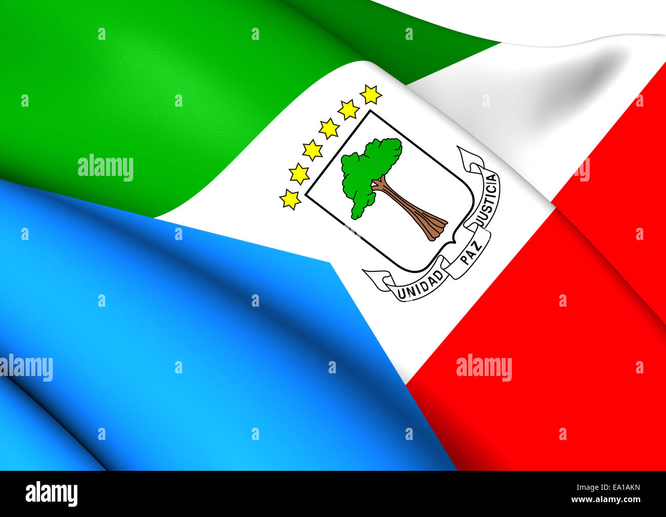 Flag of Equatorial Guinea Stock Photo - Alamy