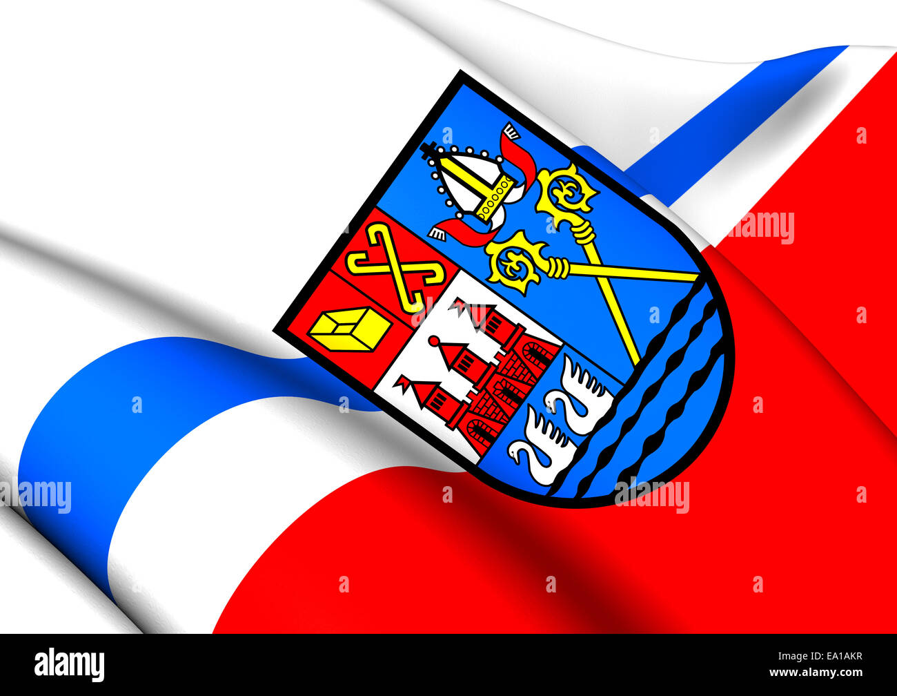 Flag of Kolobrzeg Stock Photo - Alamy