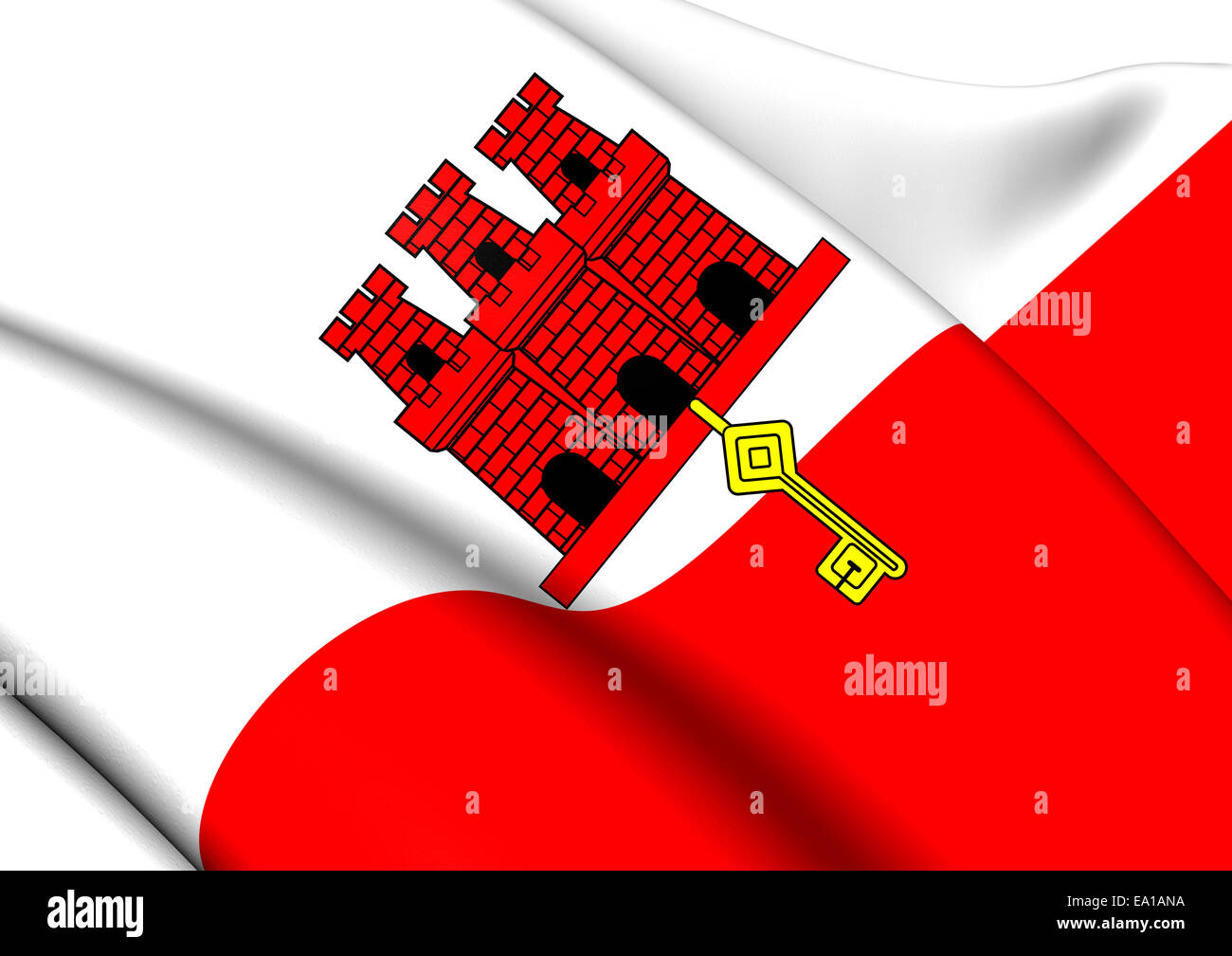 Flag of Gibraltar Stock Photo - Alamy