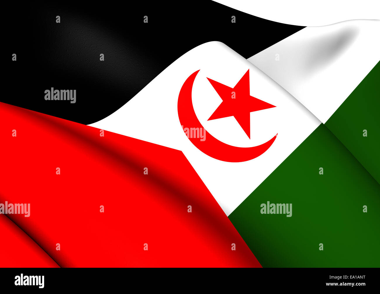 Flag of Western Sahara Stock Photo - Alamy