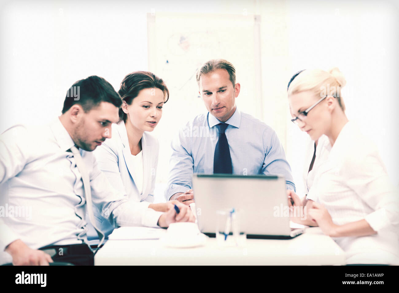 business team having meeting in office Stock Photo - Alamy