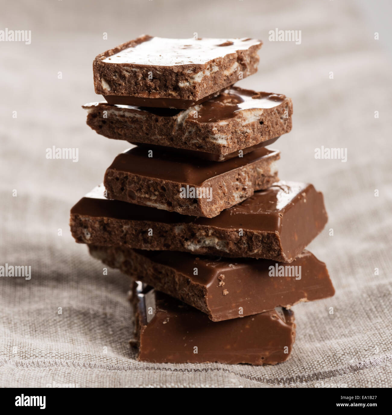 stack of chocolate macro Stock Photo - Alamy