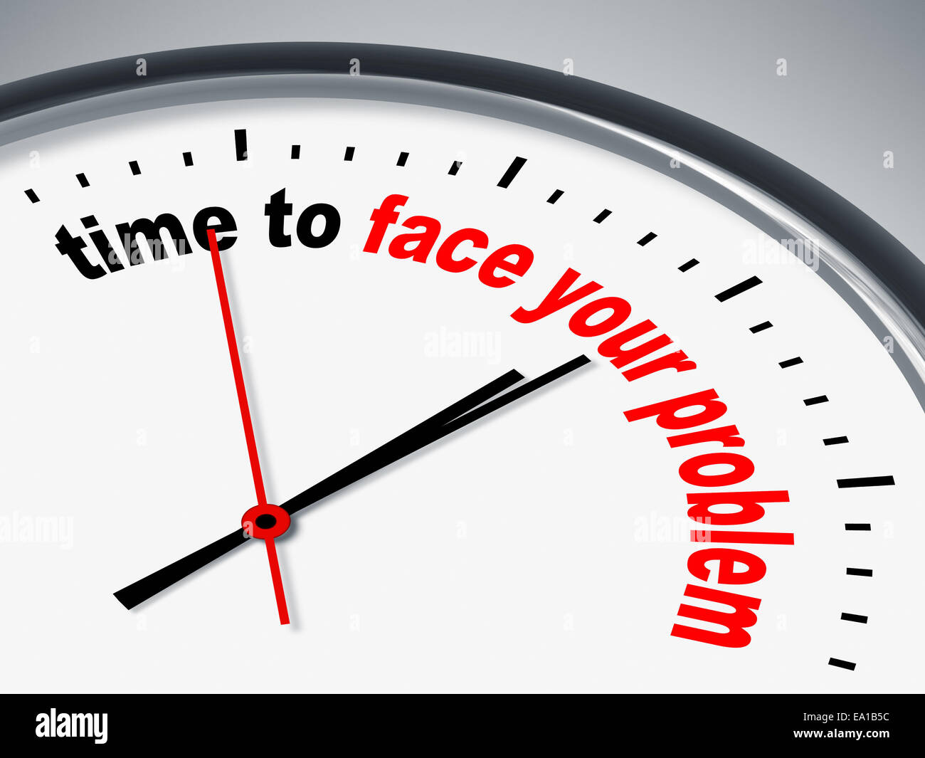 time to face your problem Stock Photo - Alamy