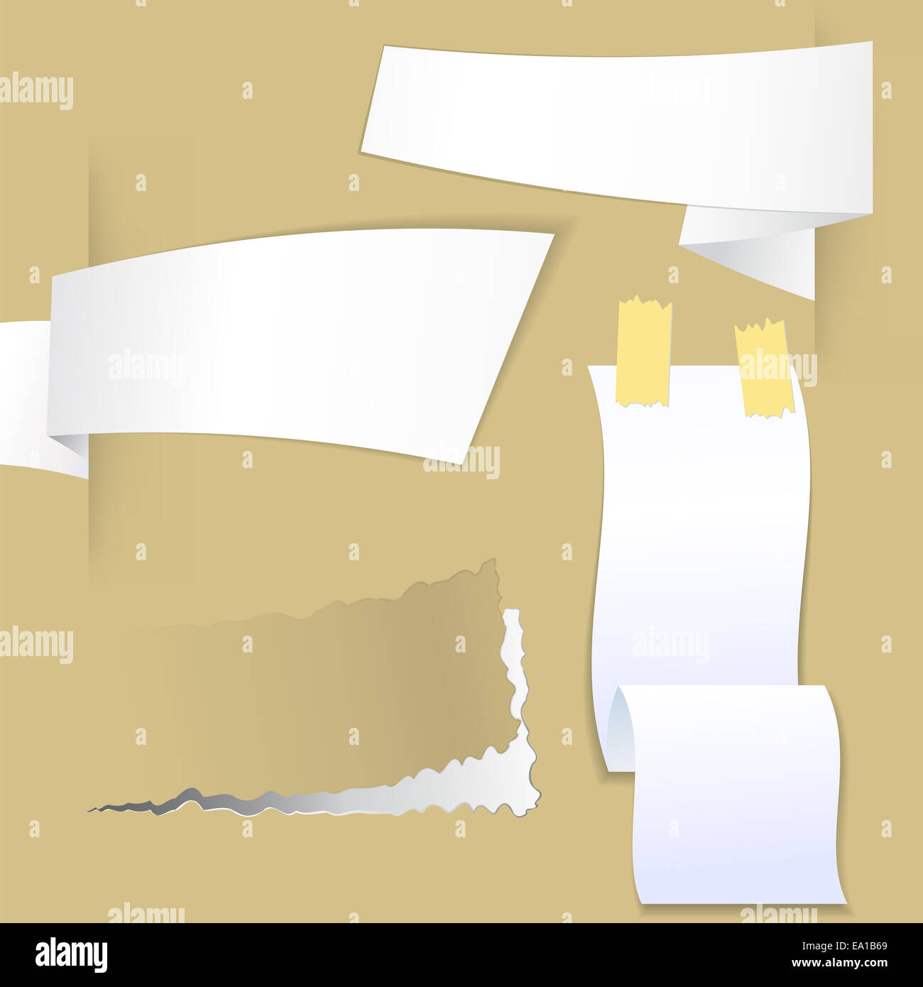 Collection with various pieces of paper Stock Photo - Alamy