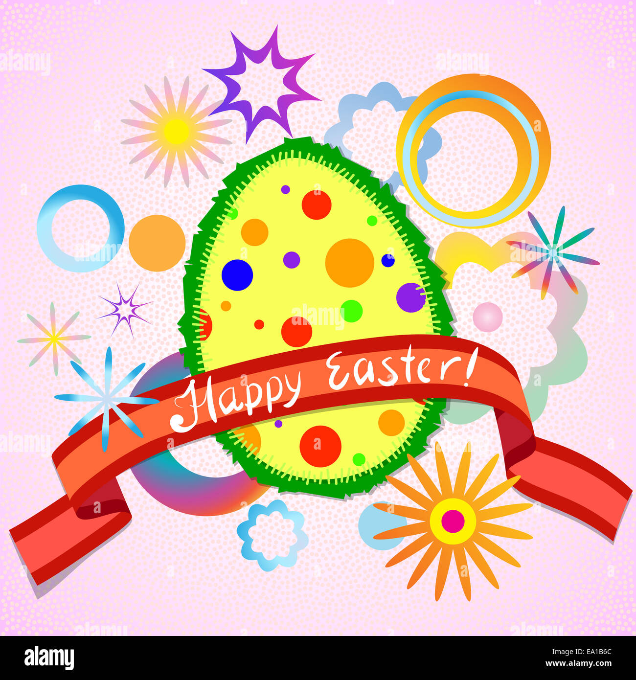 Colorful easter eggs ribbons Cut Out Stock Images & Pictures - Alamy