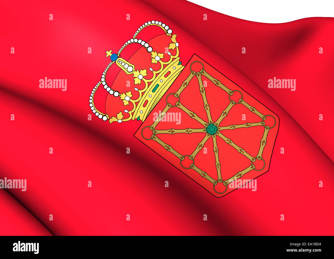 Flag of Navarra Stock Photo - Alamy