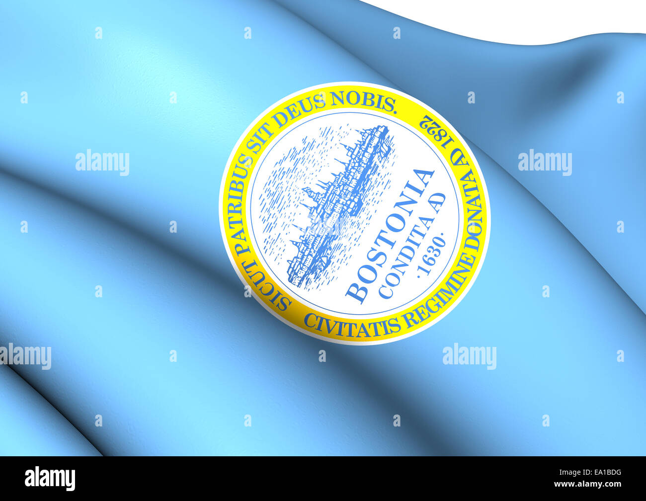 Flag of Boston Stock Photo - Alamy