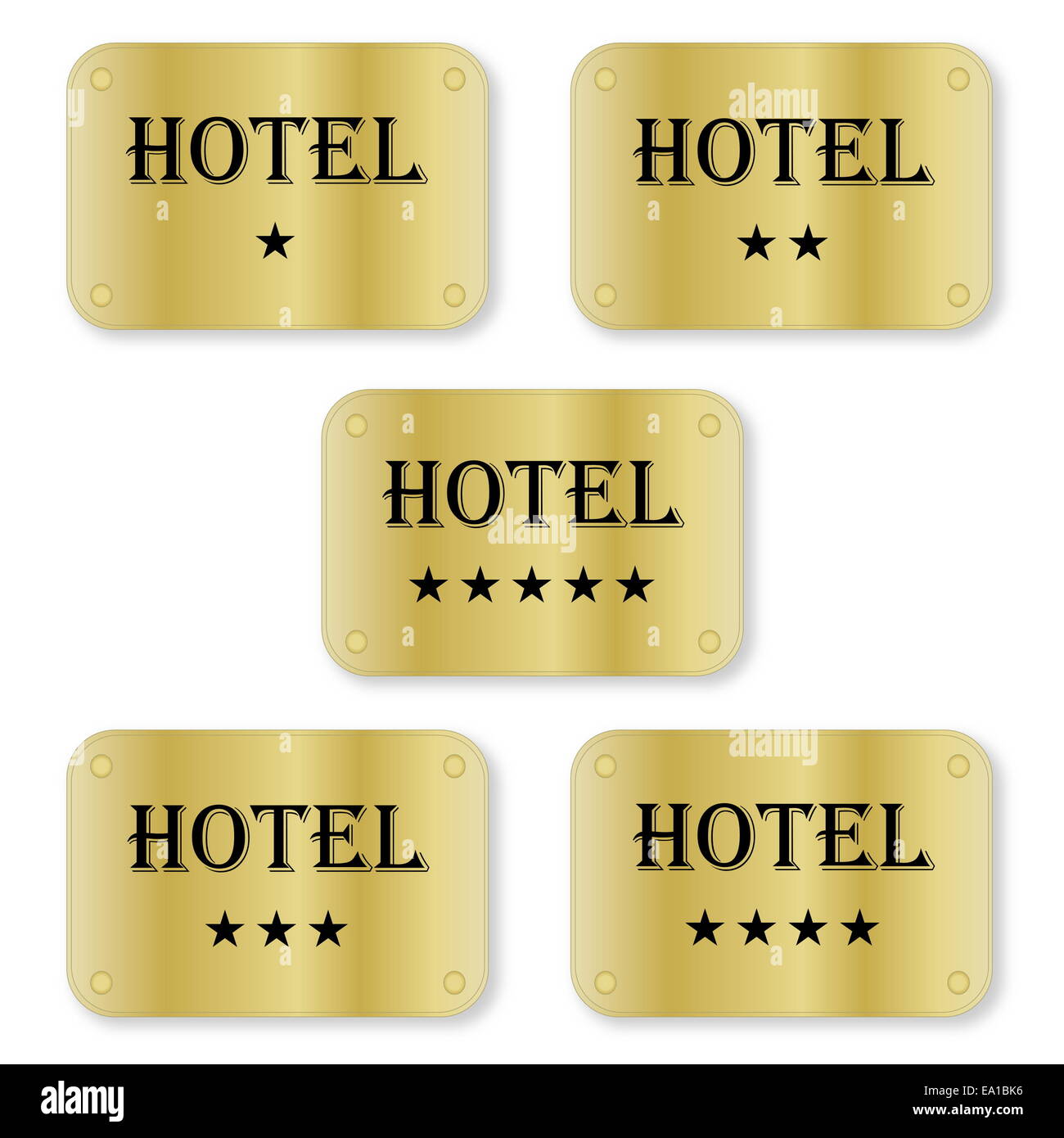 Icon collection gold labels hi-res stock photography and images - Alamy