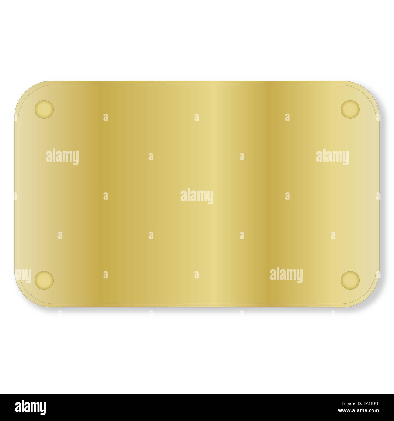 Brushed gold metallic plate Cut Out Stock Images & Pictures - Alamy