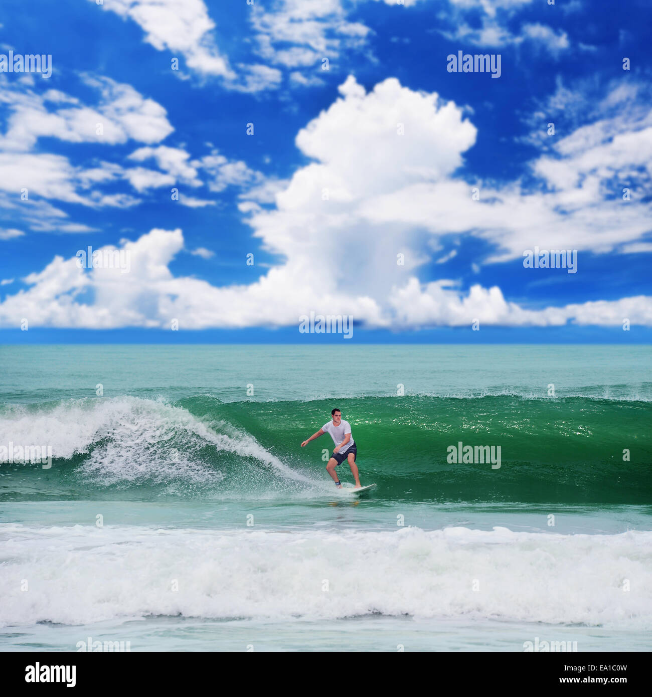 Surfer with board Stock Photo - Alamy