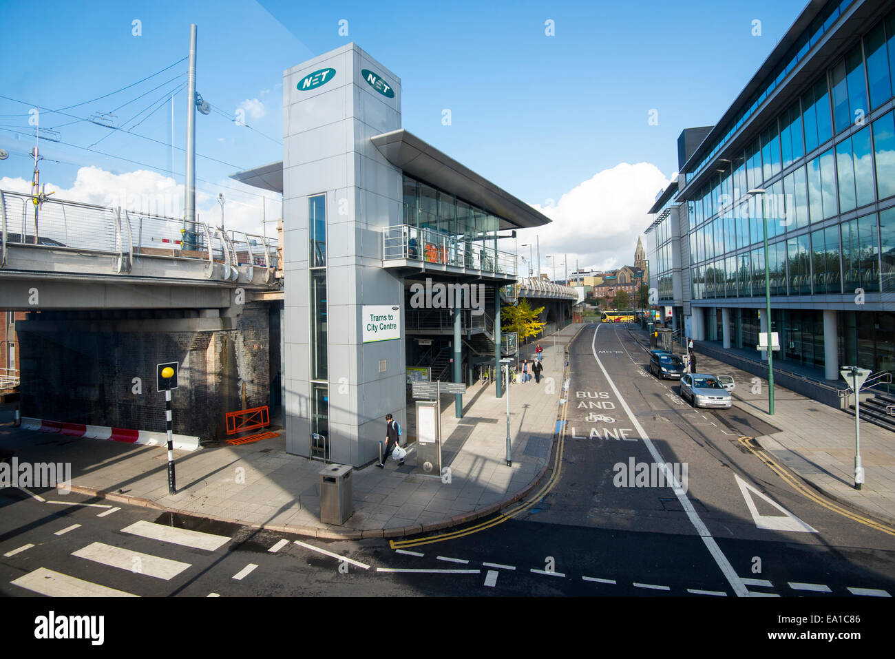 Nottingham railway station tram stop hi-res stock photography and ...