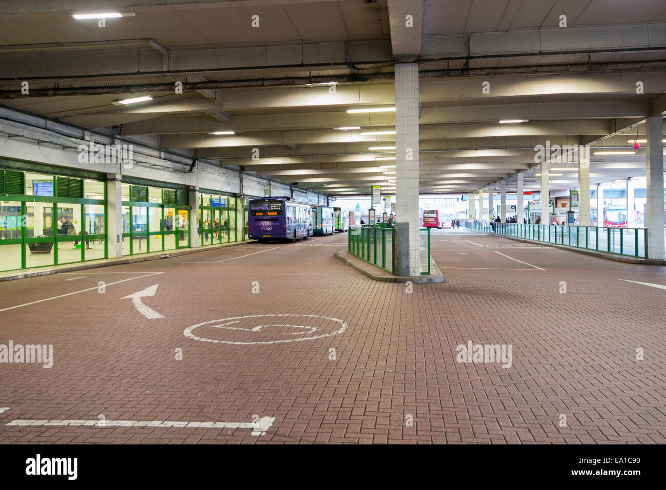 Interior of Broadmarsh Bus Station in Nottingham City before it was ...