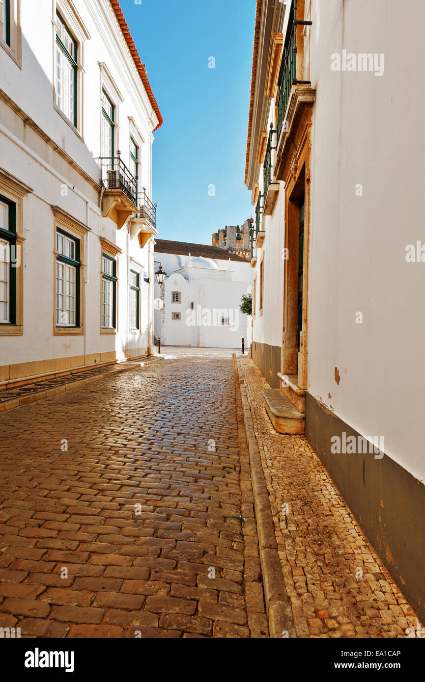Street in Faro Stock Photo - Alamy