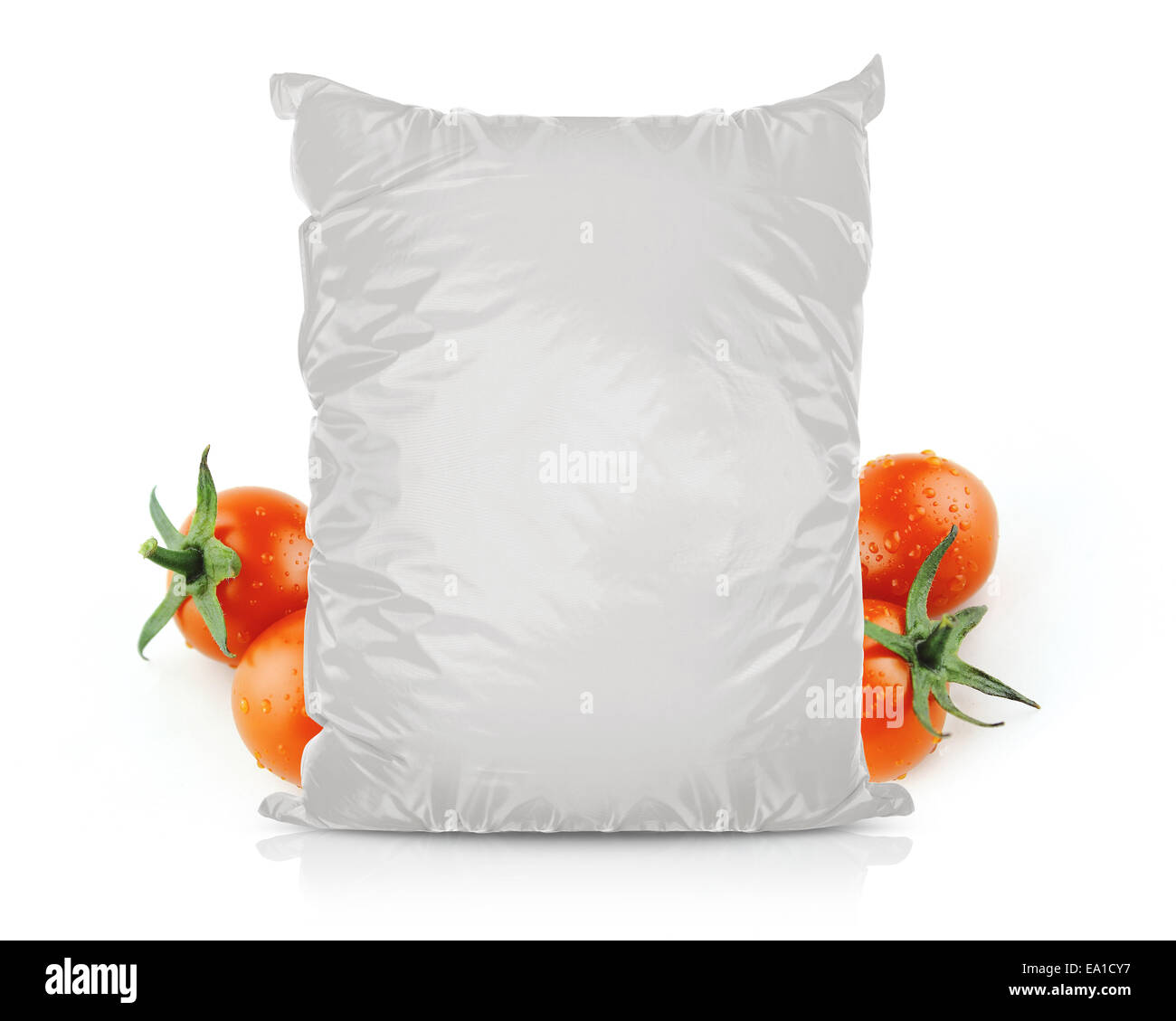 White Blank Foil Food Bag Stock Photo - Alamy