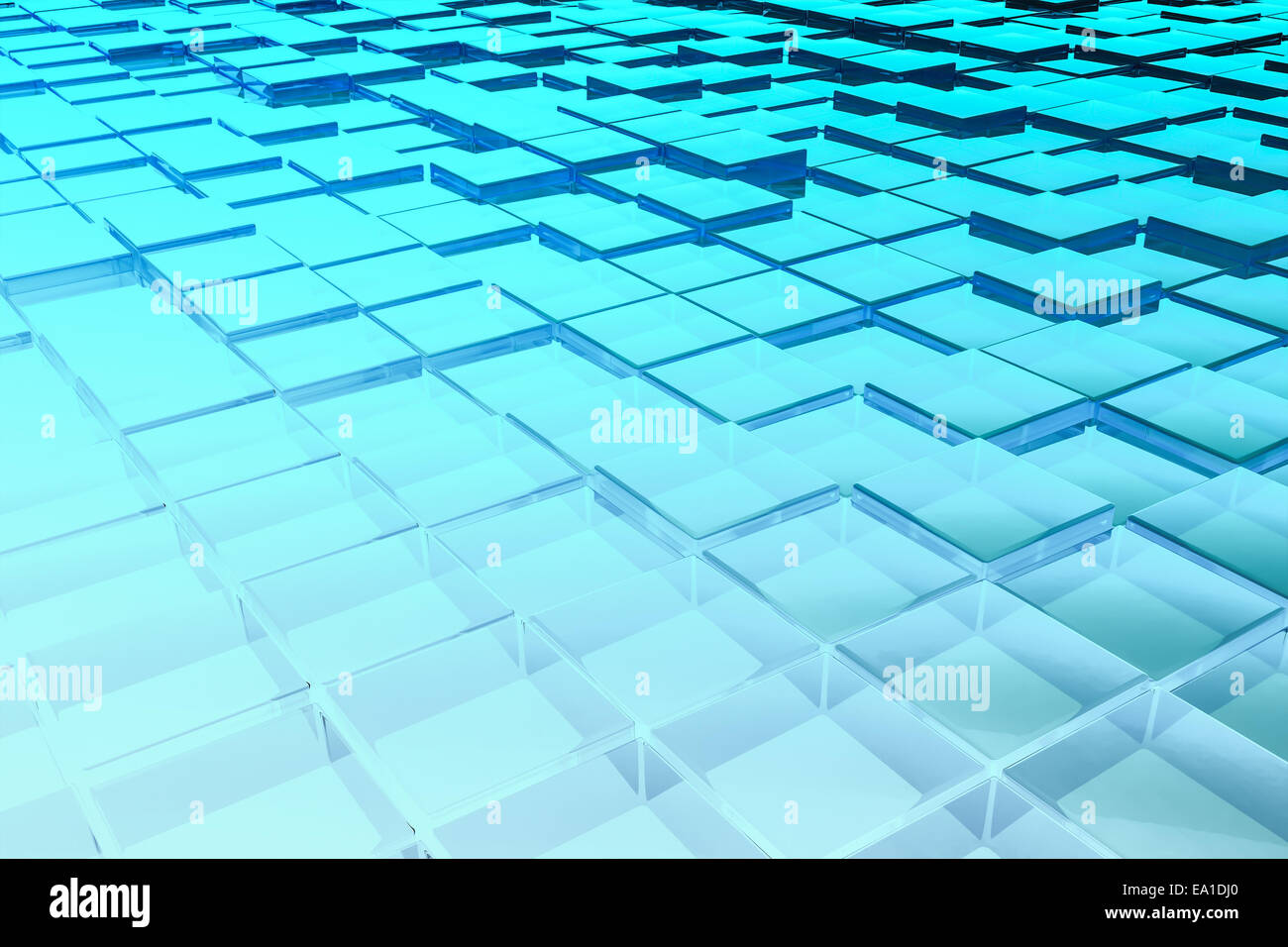 3d glass squares cubes hi-res stock photography and images - Alamy