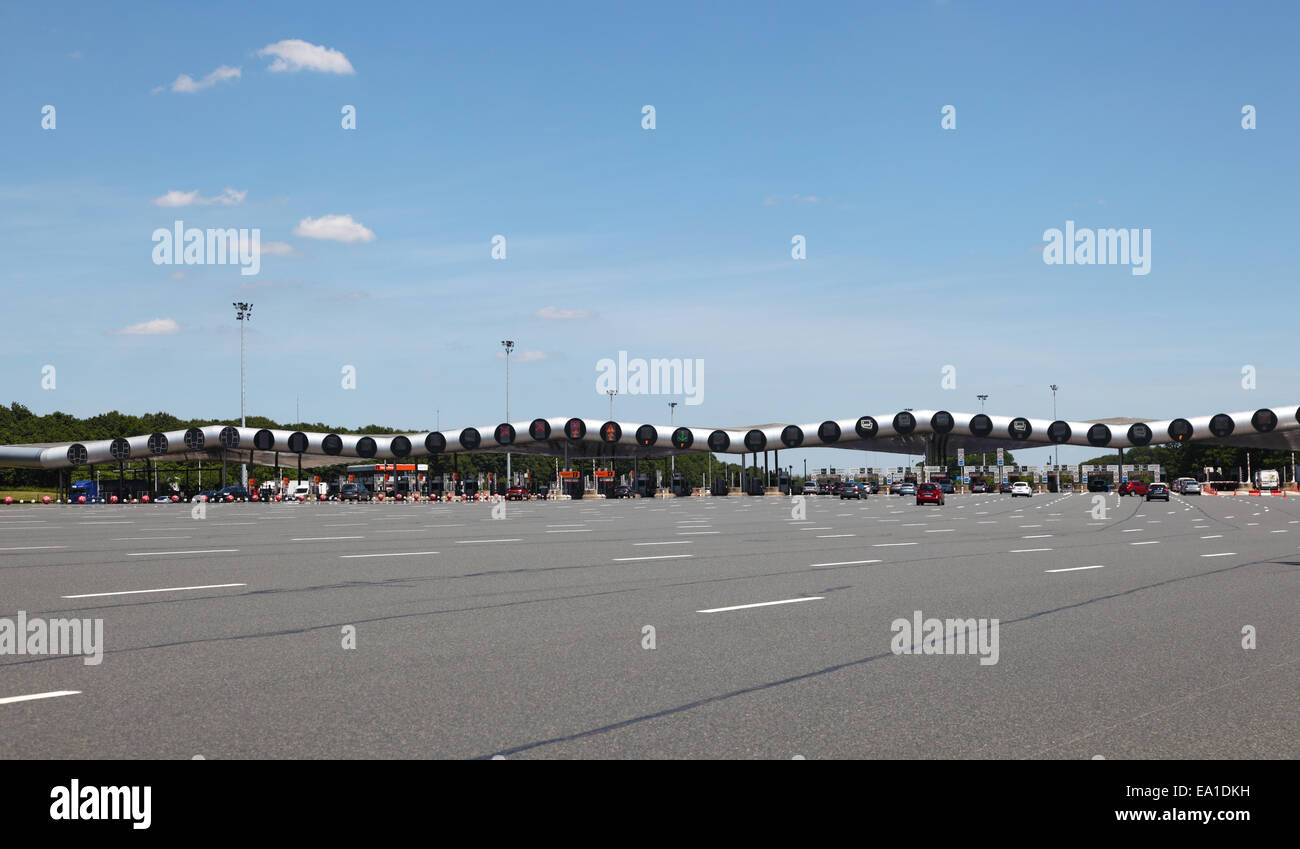 Highway toll gate in France Stock Photo - Alamy