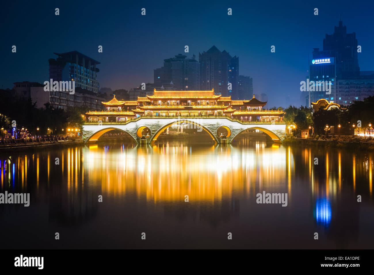 anshun bridge ablaze with lights Stock Photo - Alamy
