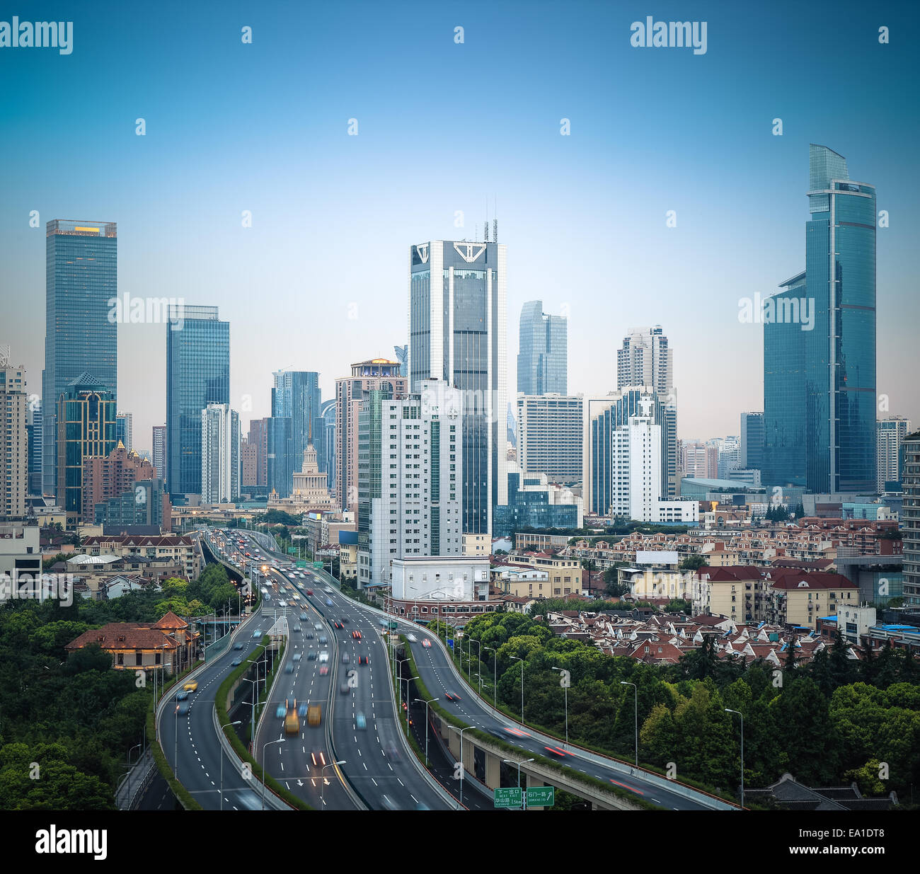 modern city elevated road in shanghai Stock Photo - Alamy
