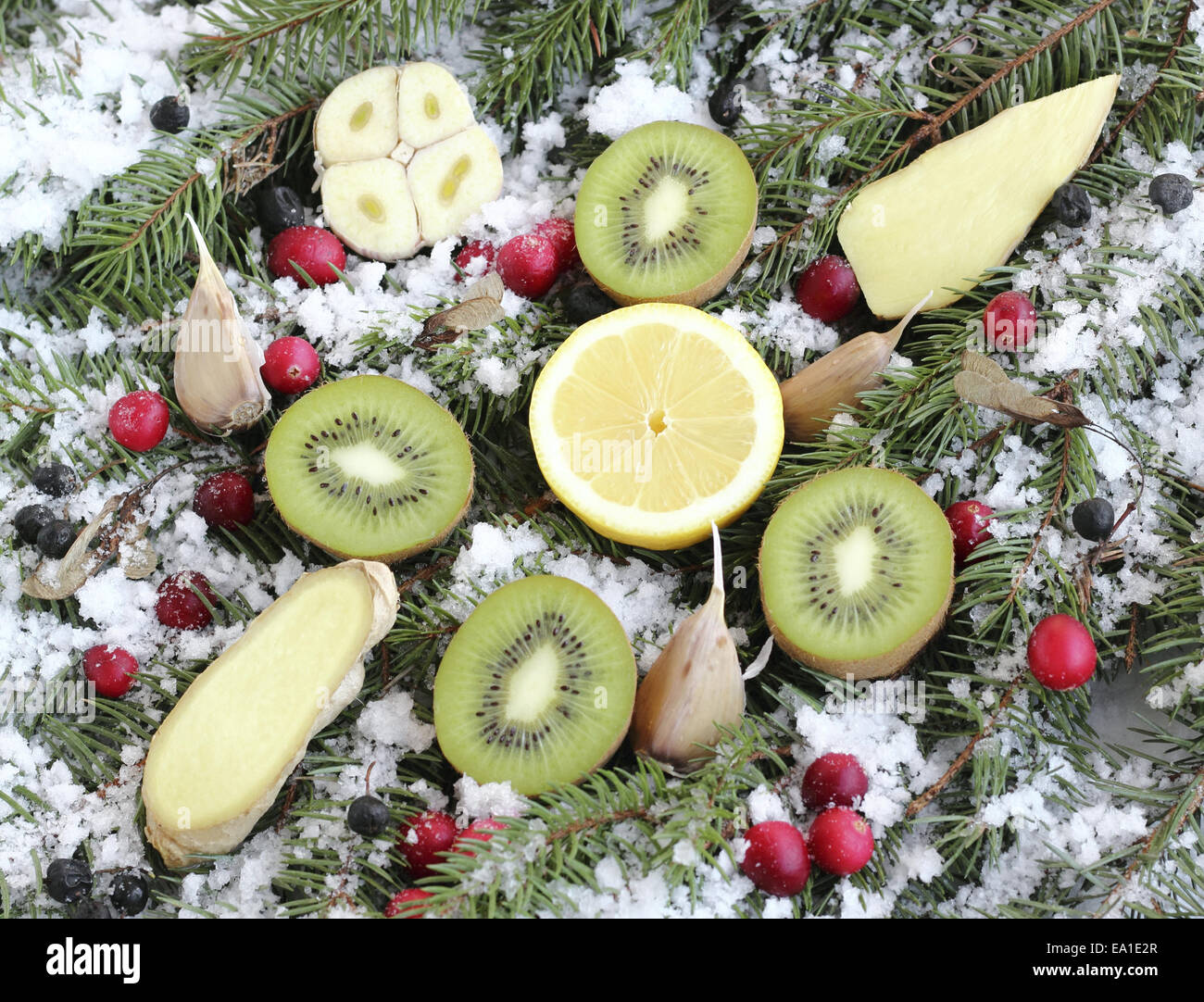 Orange fruit tree snow hi-res stock photography and images - Alamy