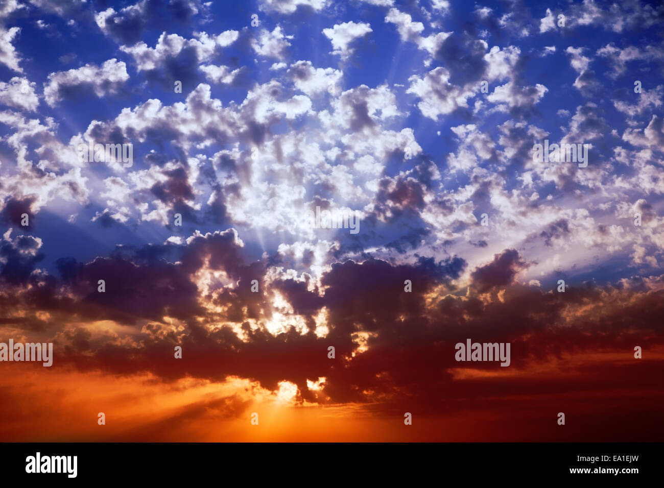 Magnificent sparkling sunset Stock Photo - Alamy