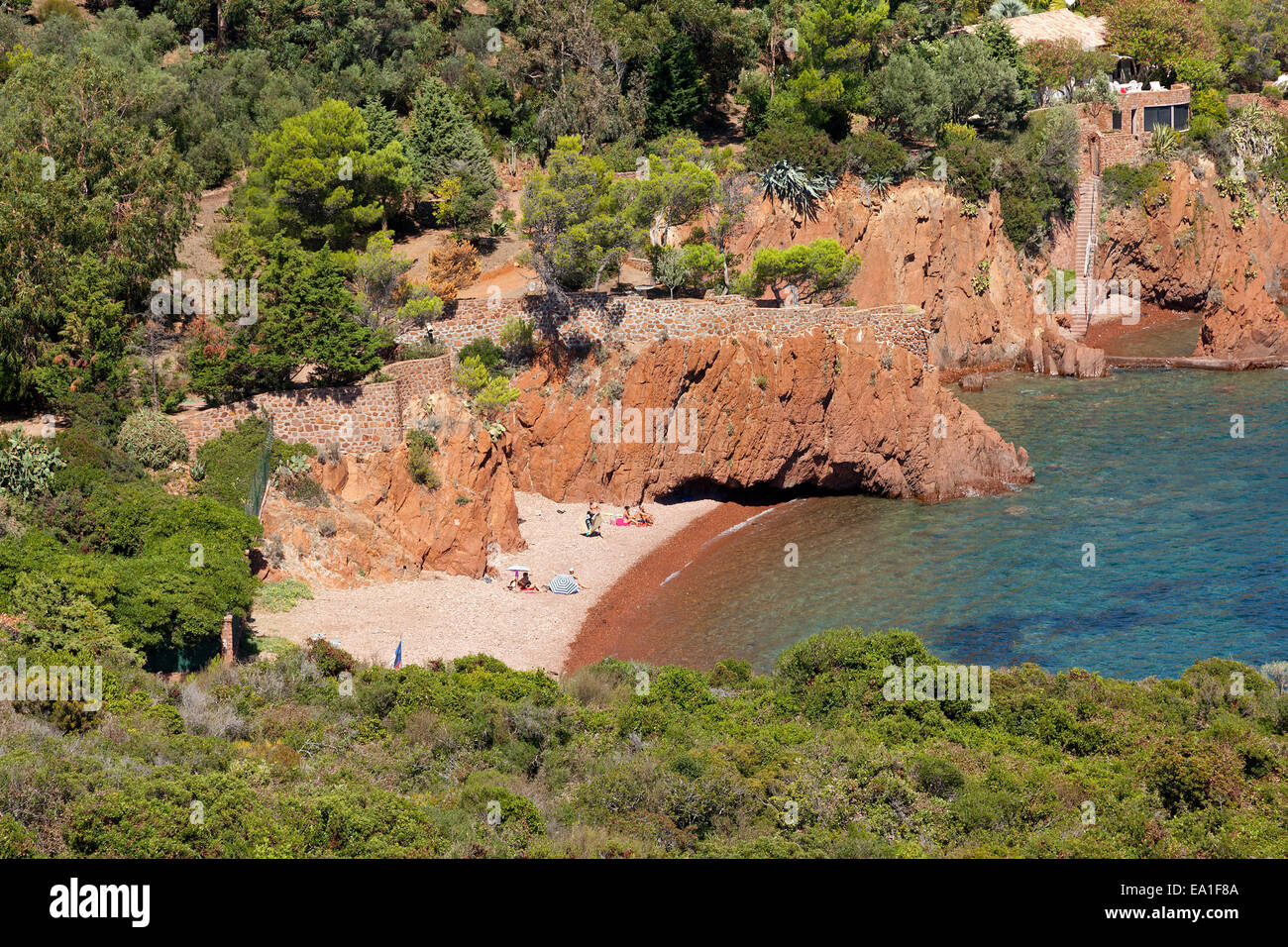 beach, Cap Roux, Cote d´Azur, France Stock Photo - Alamy