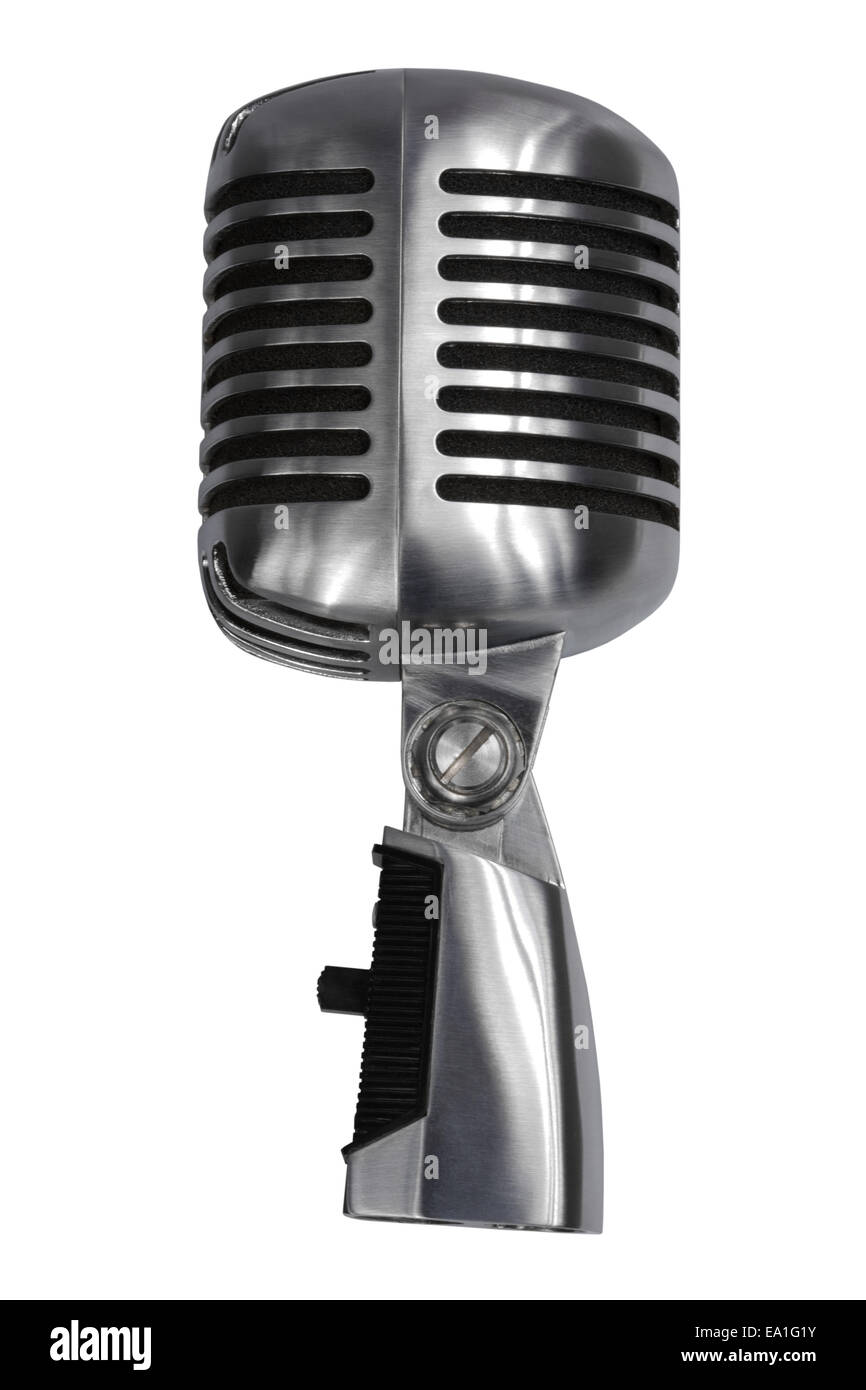 Beautiful old microphone Stock Photo - Alamy