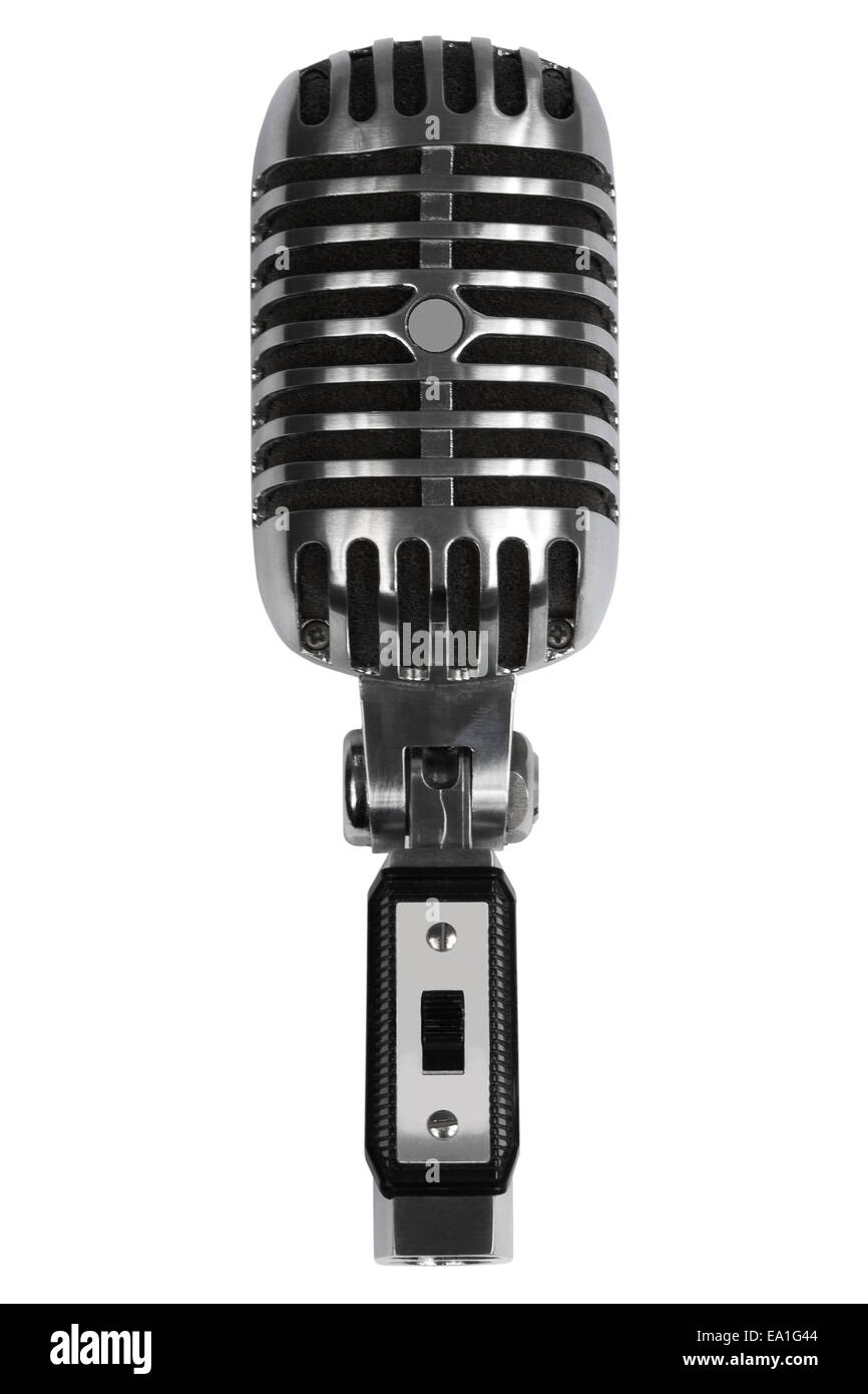 Beautiful old microphone Stock Photo - Alamy