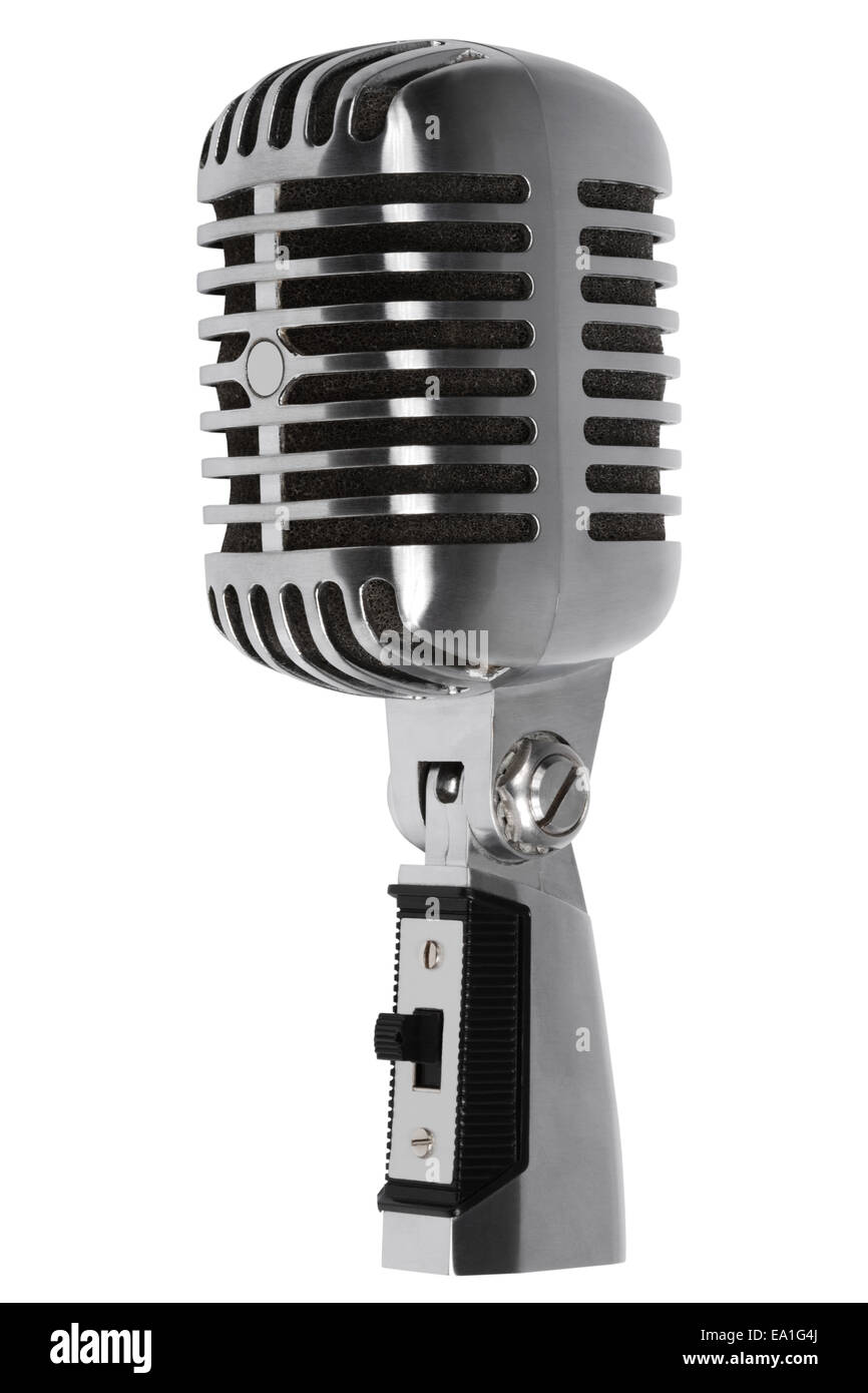 Beautiful old microphone Stock Photo - Alamy