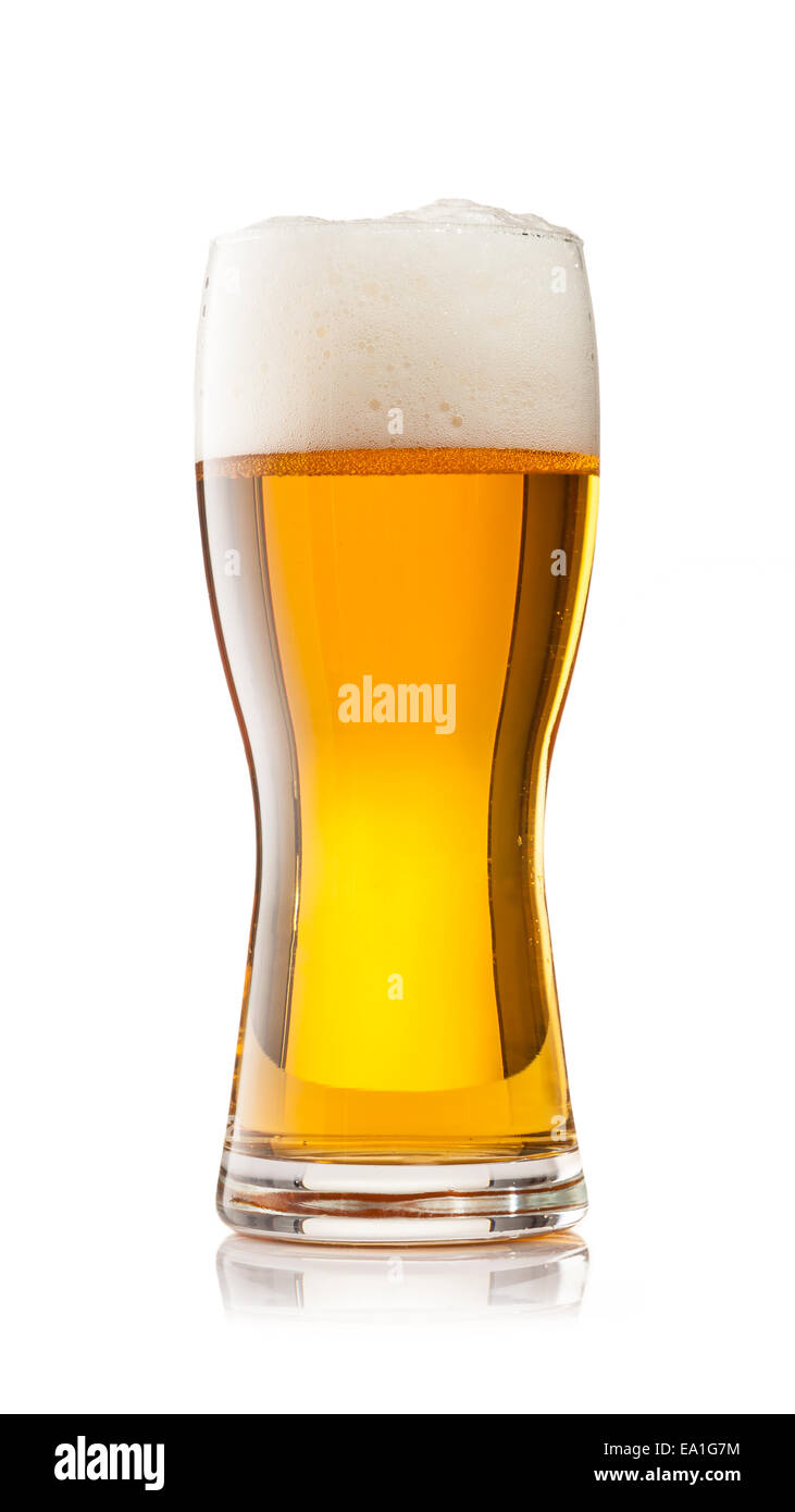 Studio photo of cup of beer isolated on white background Stock Photo ...