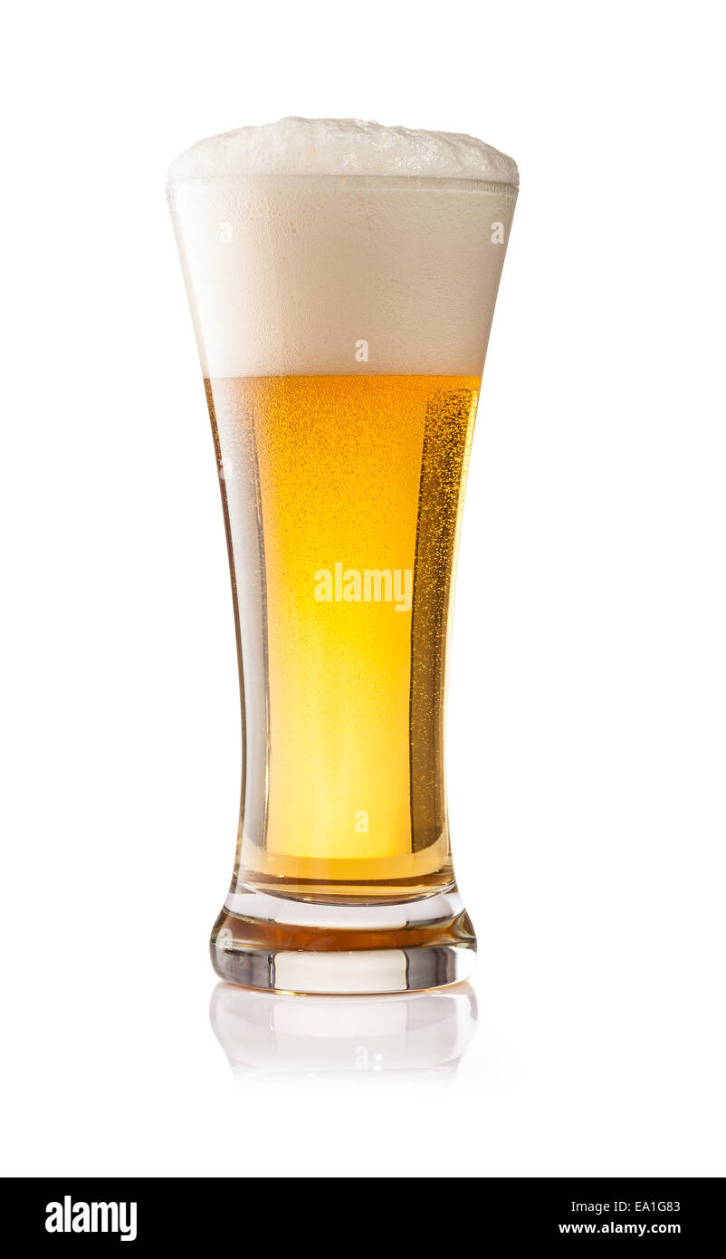 Studio photo of cup of beer isolated on white background Stock Photo ...
